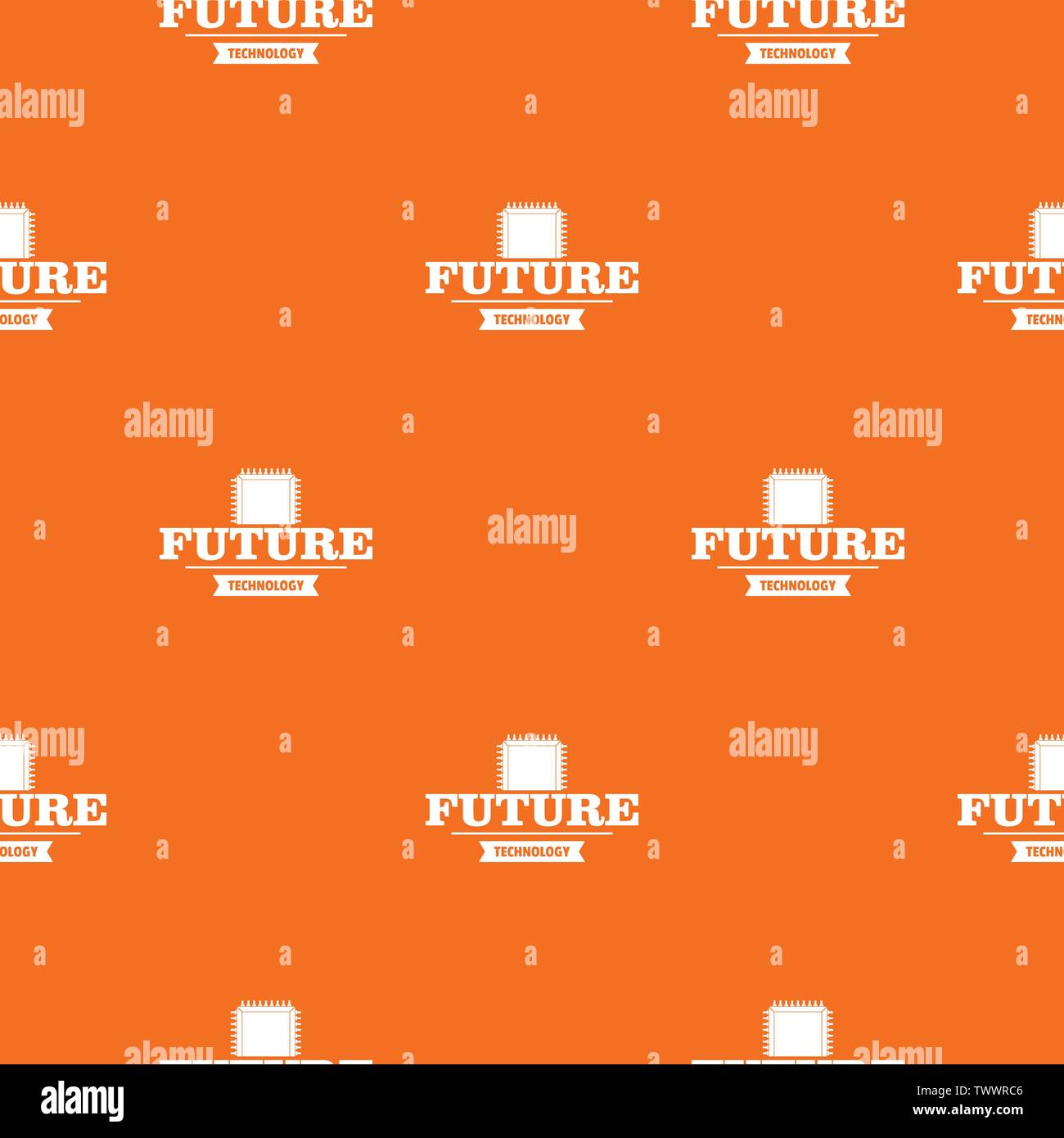 Future Cpu Pattern Vector Orange Stock Vector Image And Art Alamy