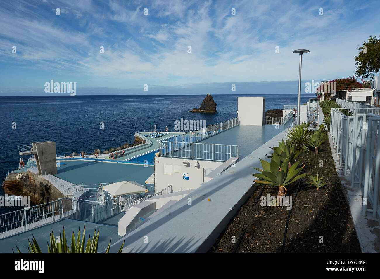 Lido along the coastal walk of Frente Mar, Funchal, Madeira, Portugal ...