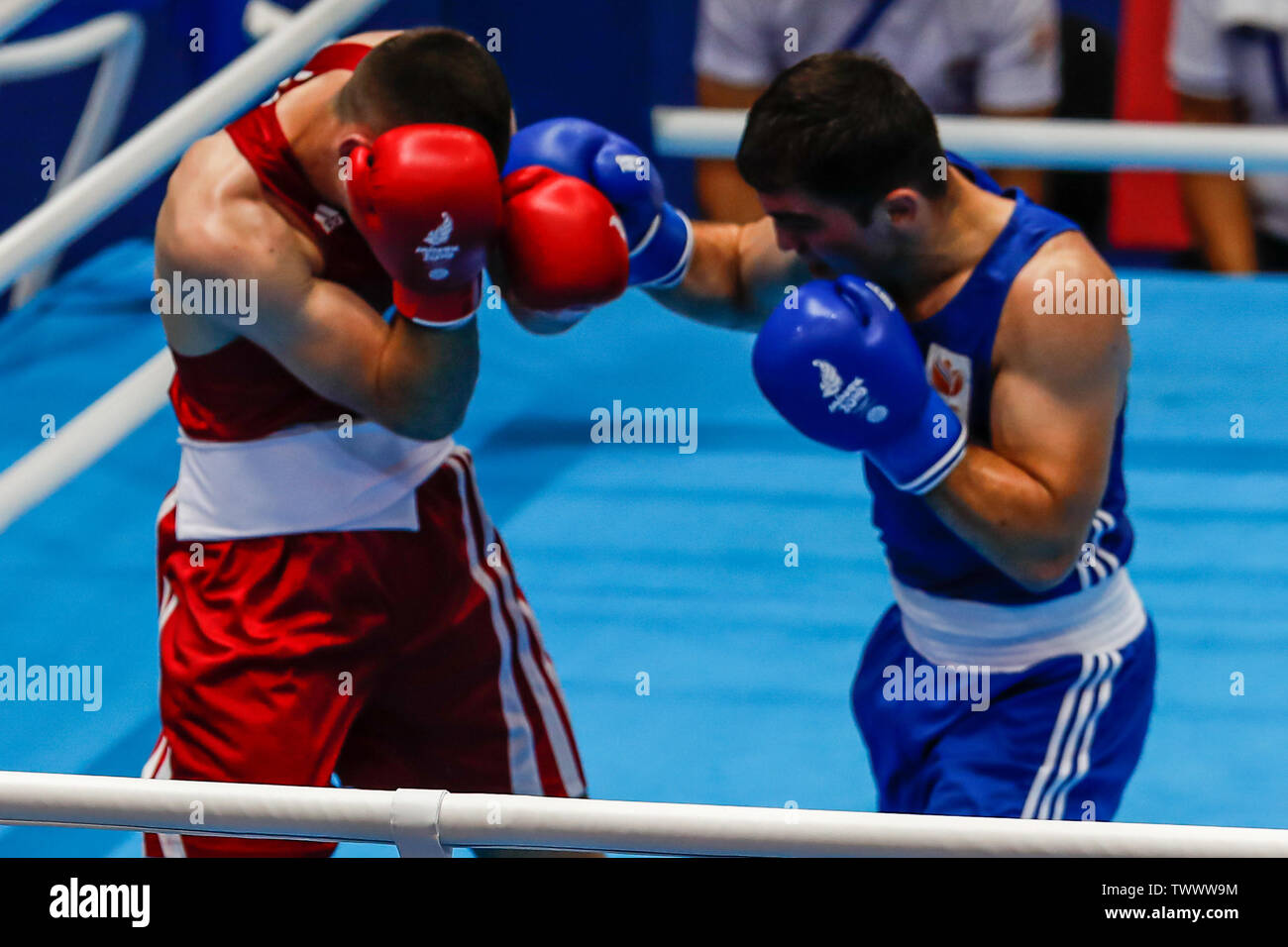 22 june 2019 Minsk Belarus European games 2019 Boxing Men Light Heavy ...
