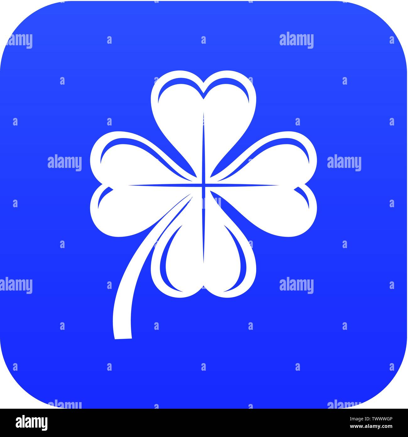 Four leaf clover icon blue vector Stock Vector Image & Art - Alamy