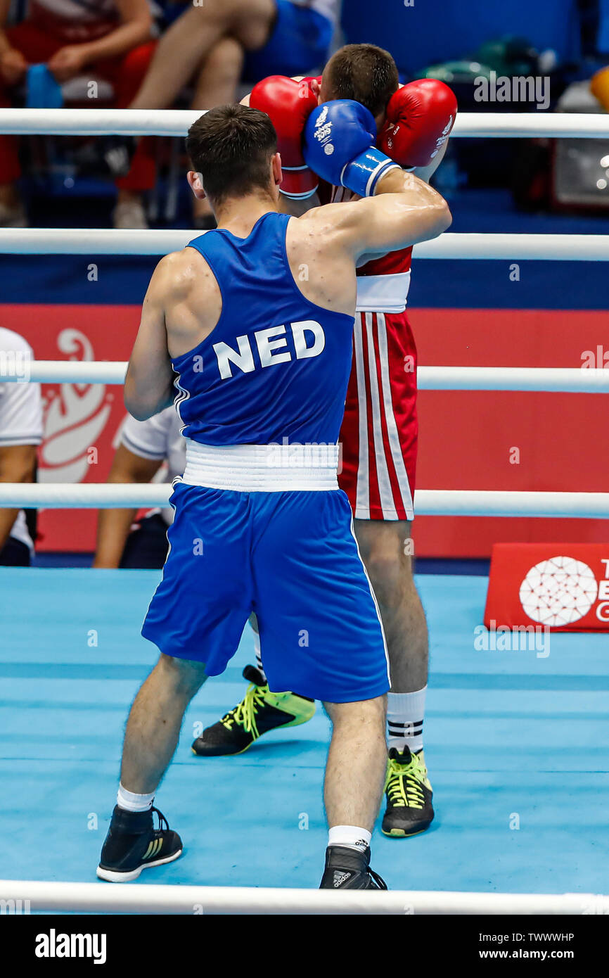 22 june 2019 Minsk Belarus European games 2019 Boxing Men Light Heavy ...