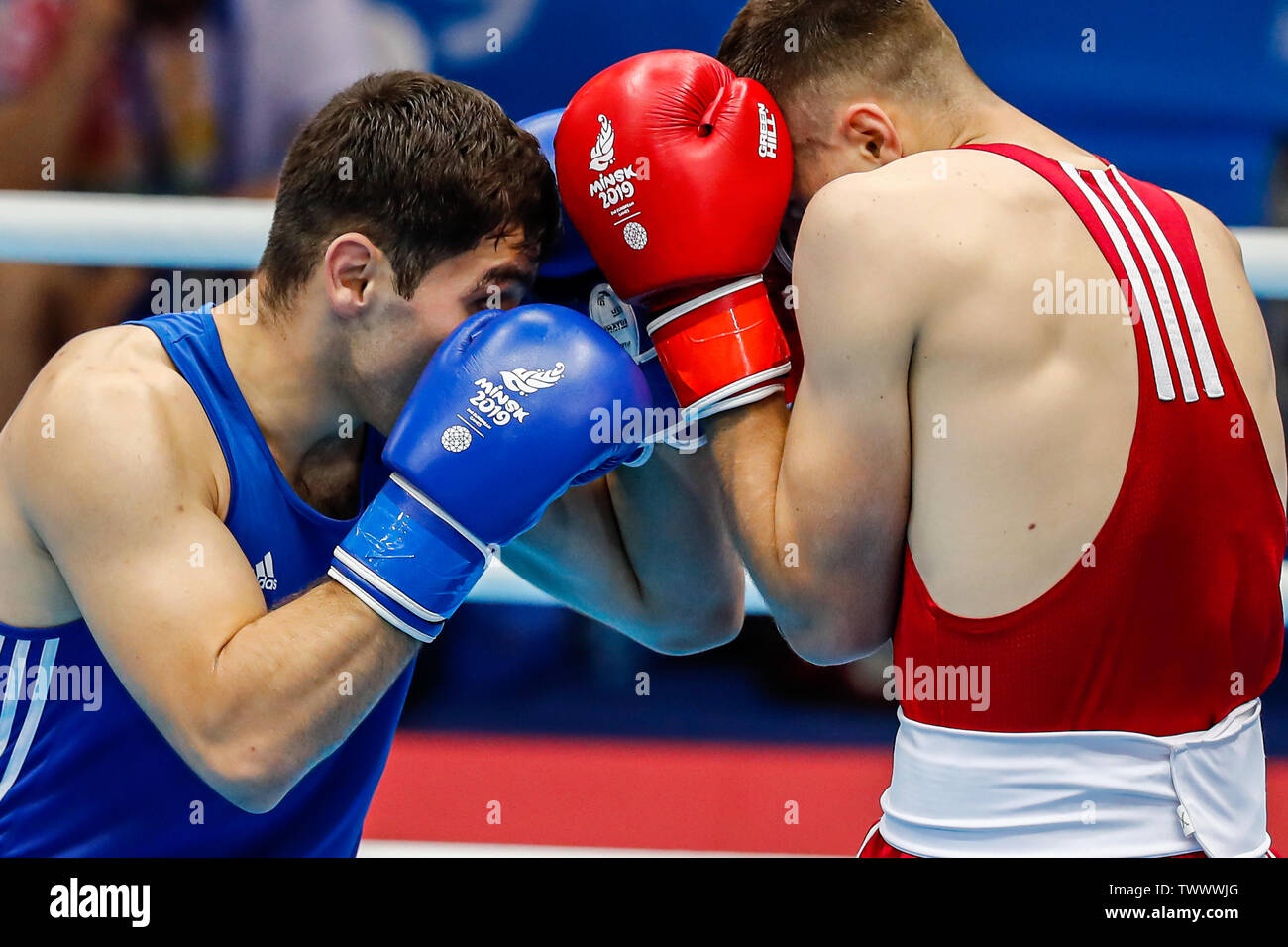 22 june 2019 Minsk Belarus European games 2019 Boxing Men Light Heavy ...