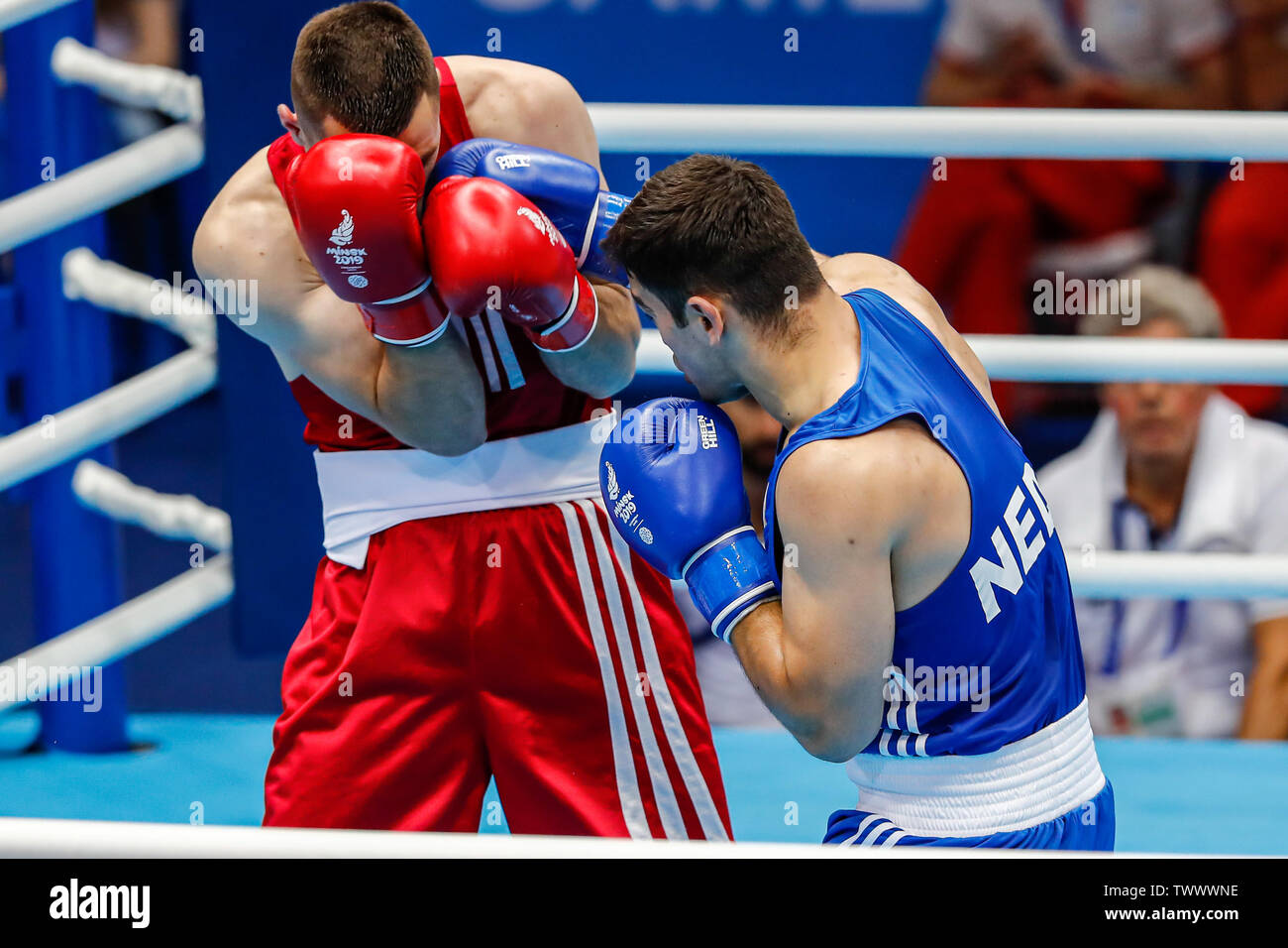 22 june 2019 Minsk Belarus European games 2019 Boxing Men Light Heavy ...