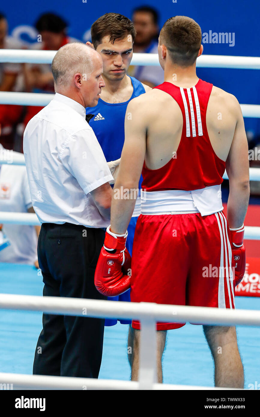 22 june 2019 Minsk Belarus European games 2019 Boxing Men Light Heavy ...
