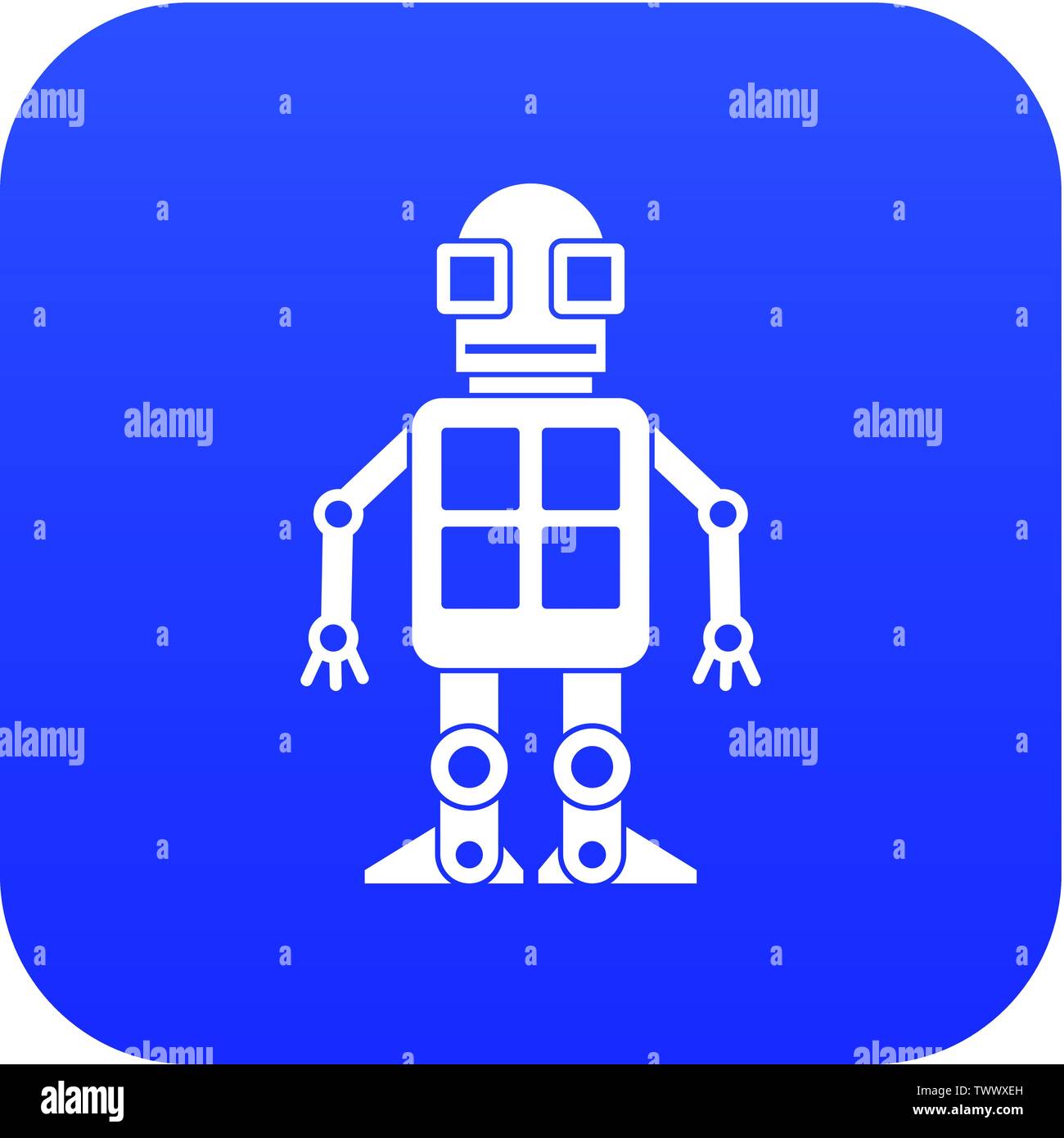 Artificial intelligence concept icon digital blue Stock Vector Image ...