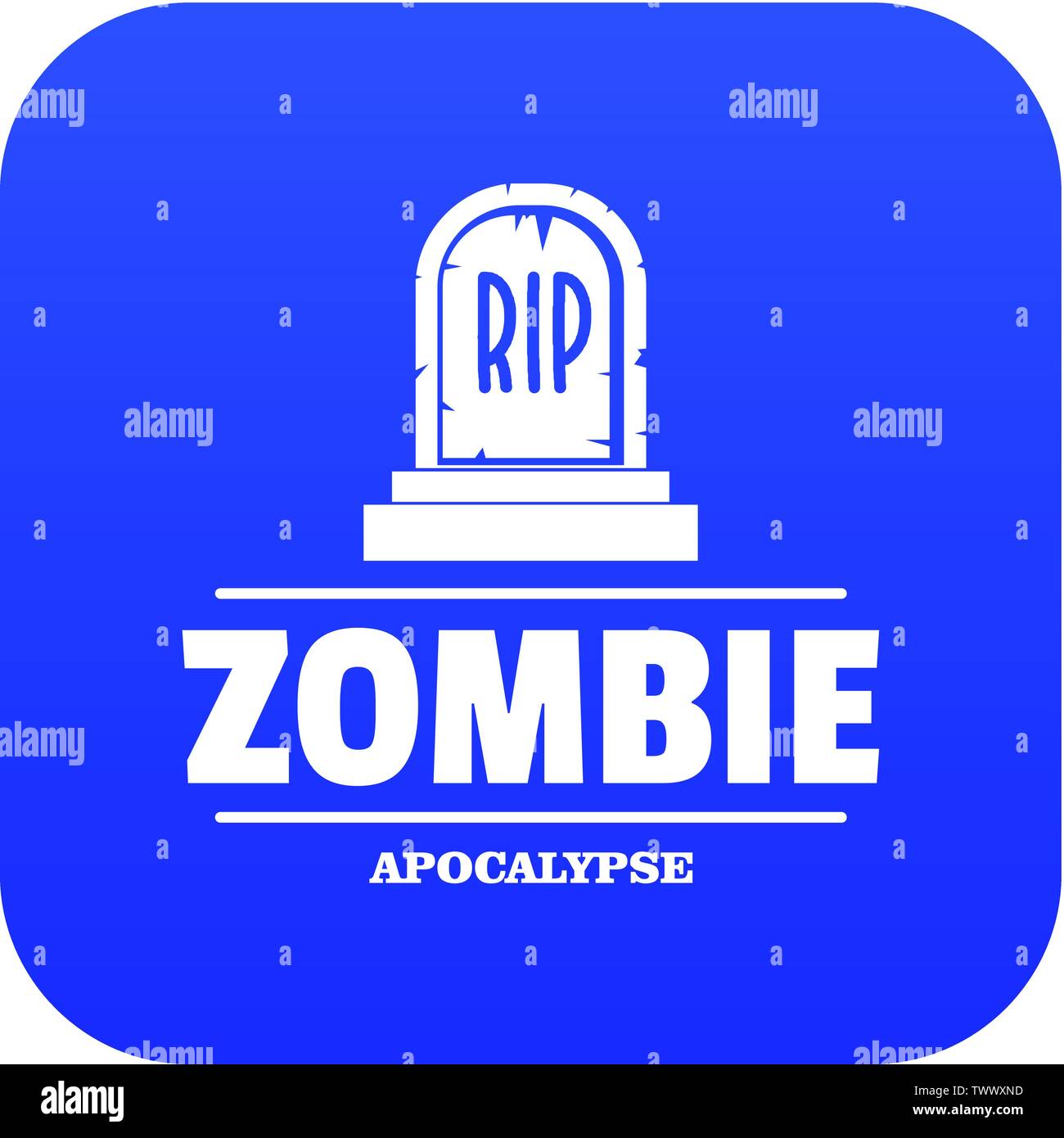 Zombie death icon blue vector Stock Vector Image & Art - Alamy