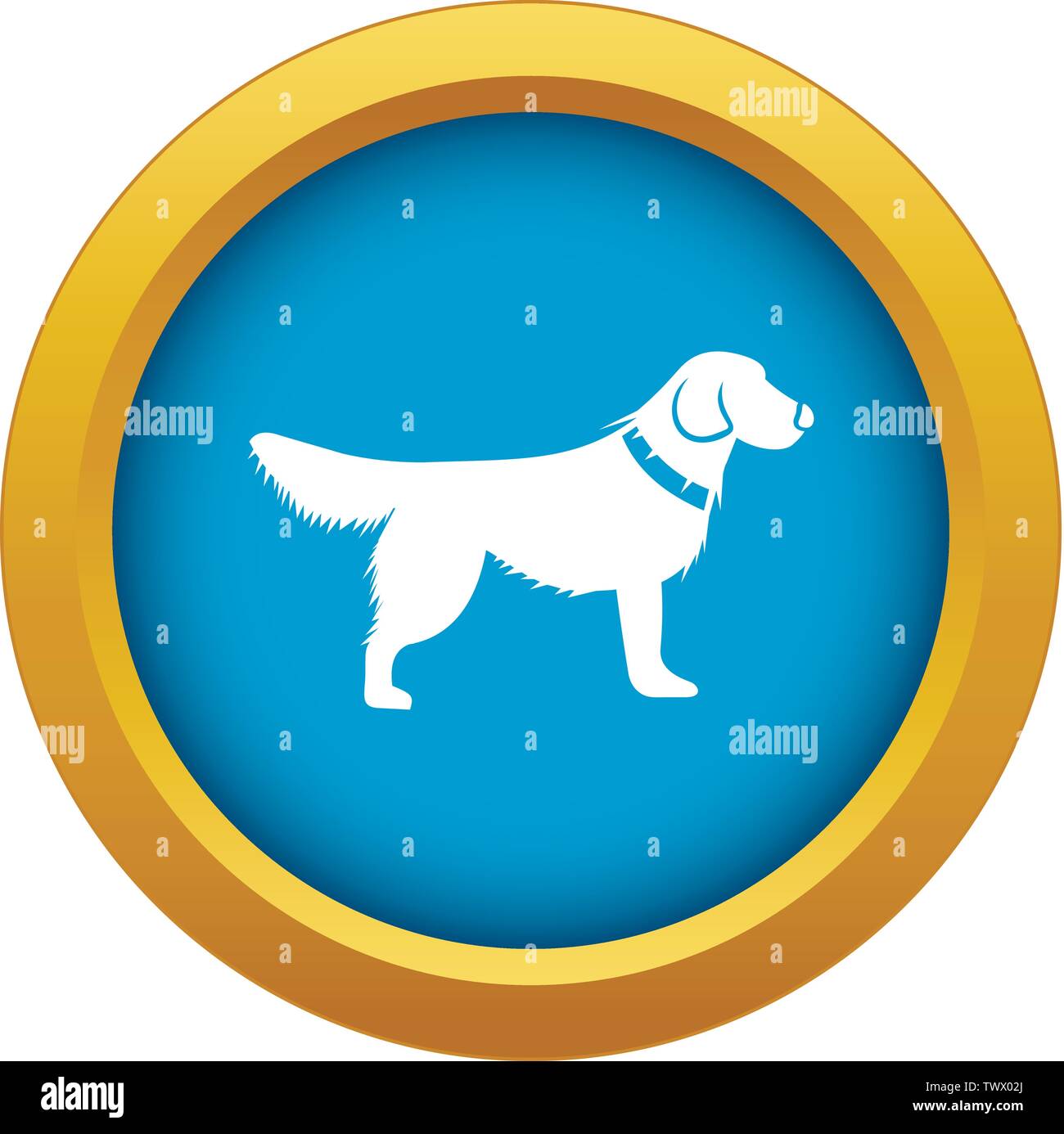 Dog icon blue vector isolated Stock Vector Image & Art - Alamy