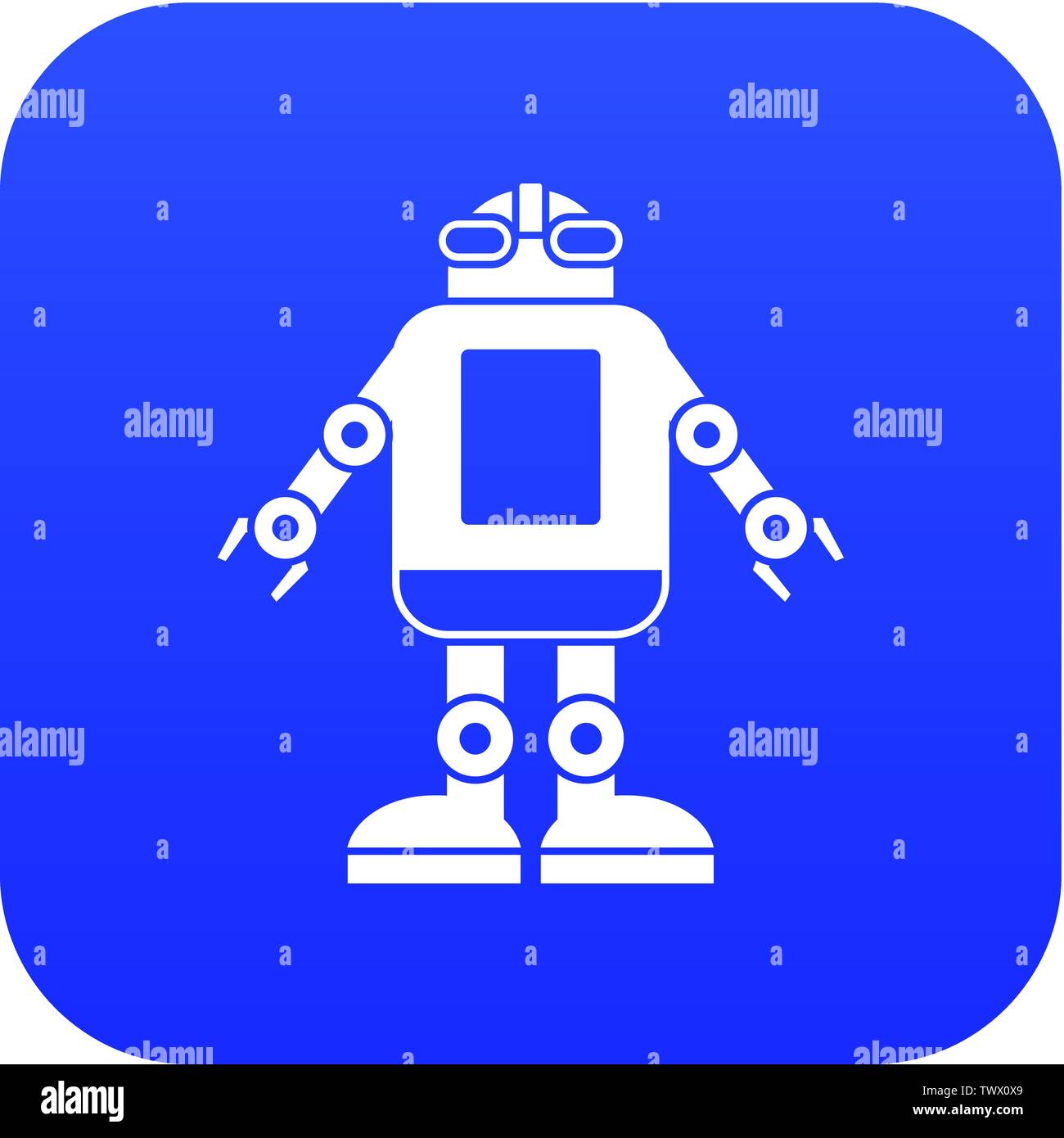 Automation machine robot icon digital blue Stock Vector Image & Art - Alamy