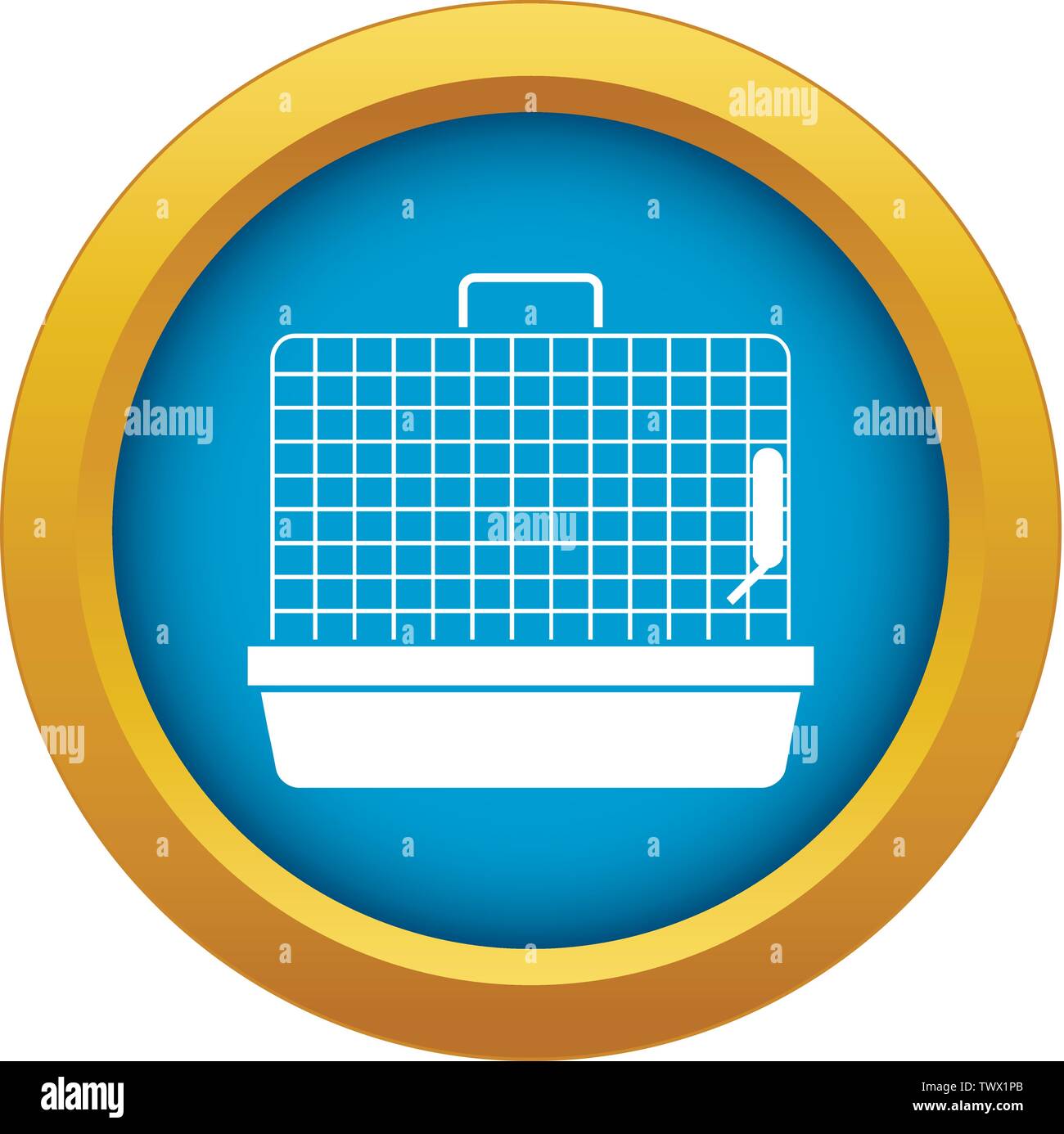 Cage for birds icon blue vector isolated Stock Vector Image & Art - Alamy