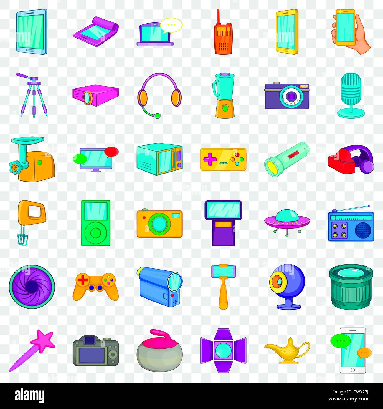 Gadget icons set, cartoon style Stock Vector Image & Art - Alamy
