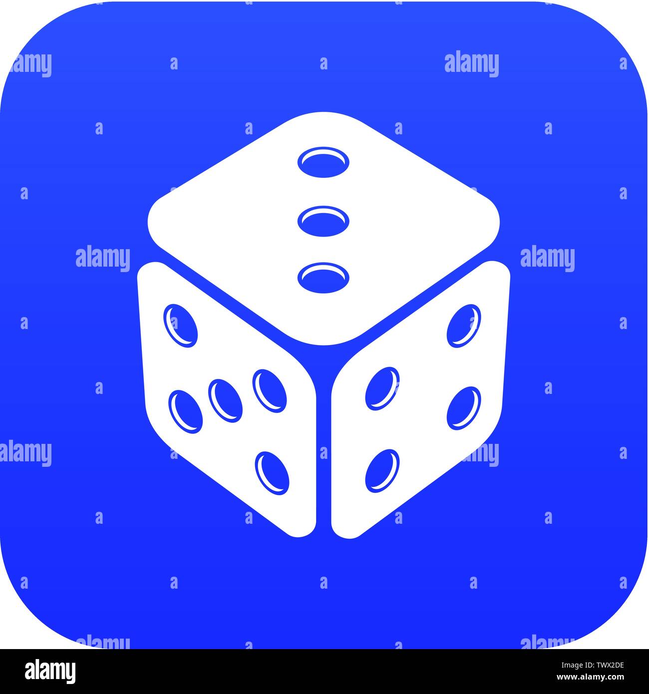 Two blue die Stock Vector Images - Alamy