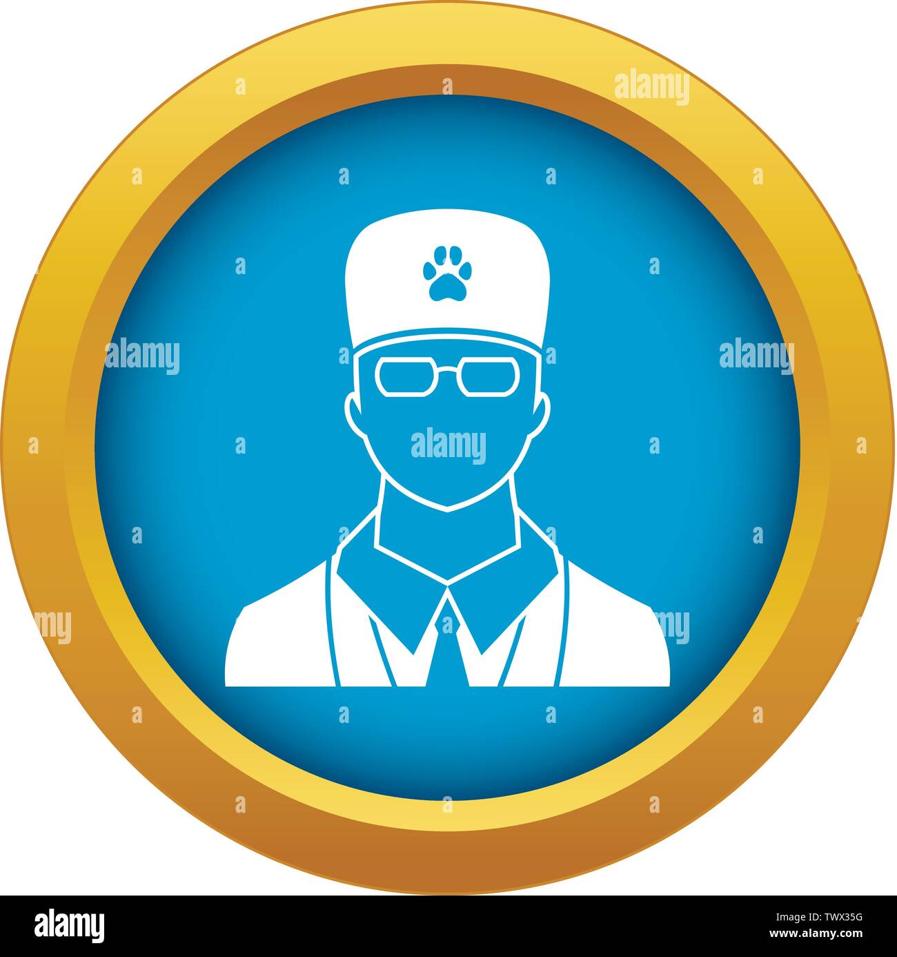 Veterinarian icon blue vector isolated Stock Vector Image & Art - Alamy
