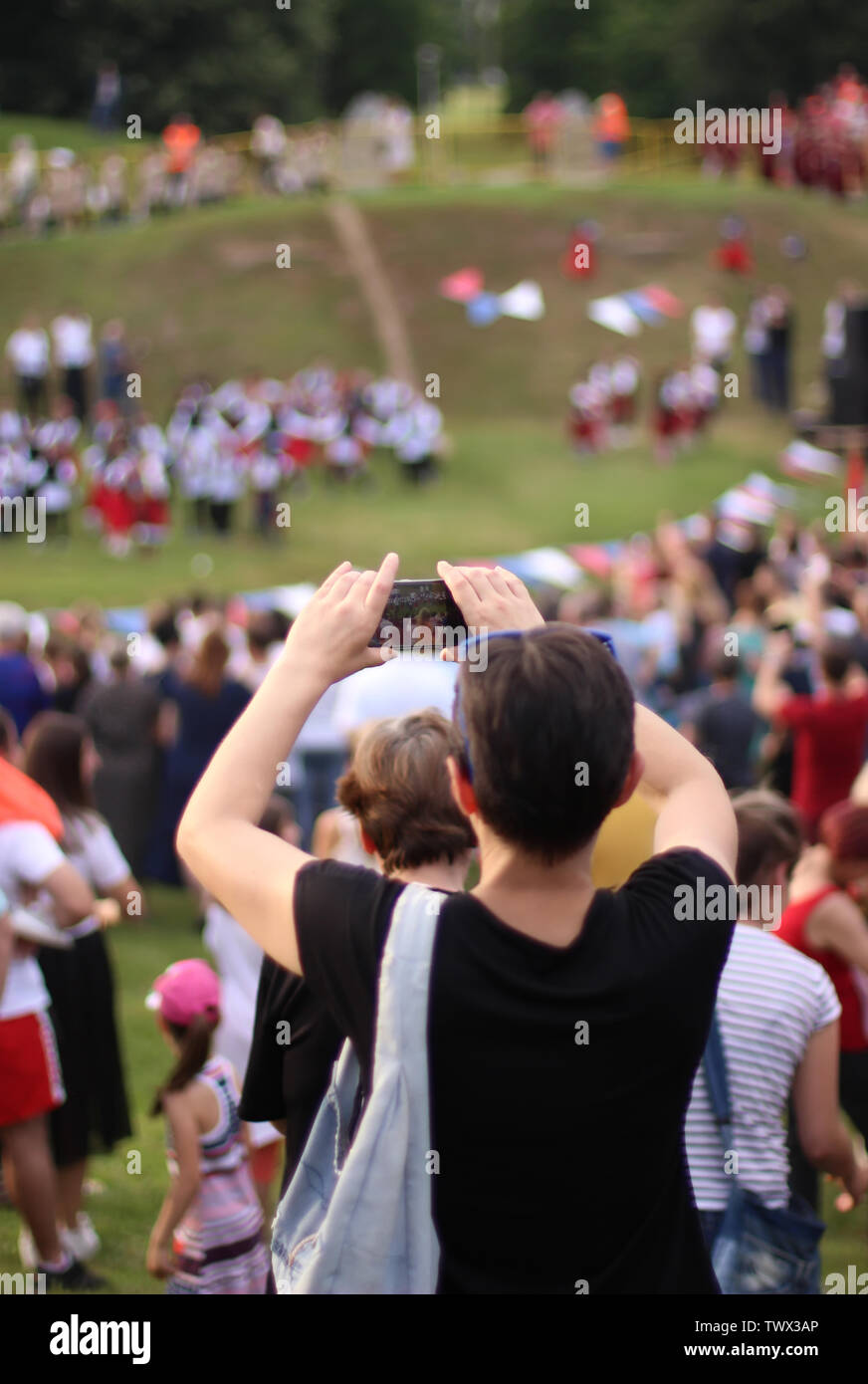 Watching stage program hi-res stock photography and images - Alamy