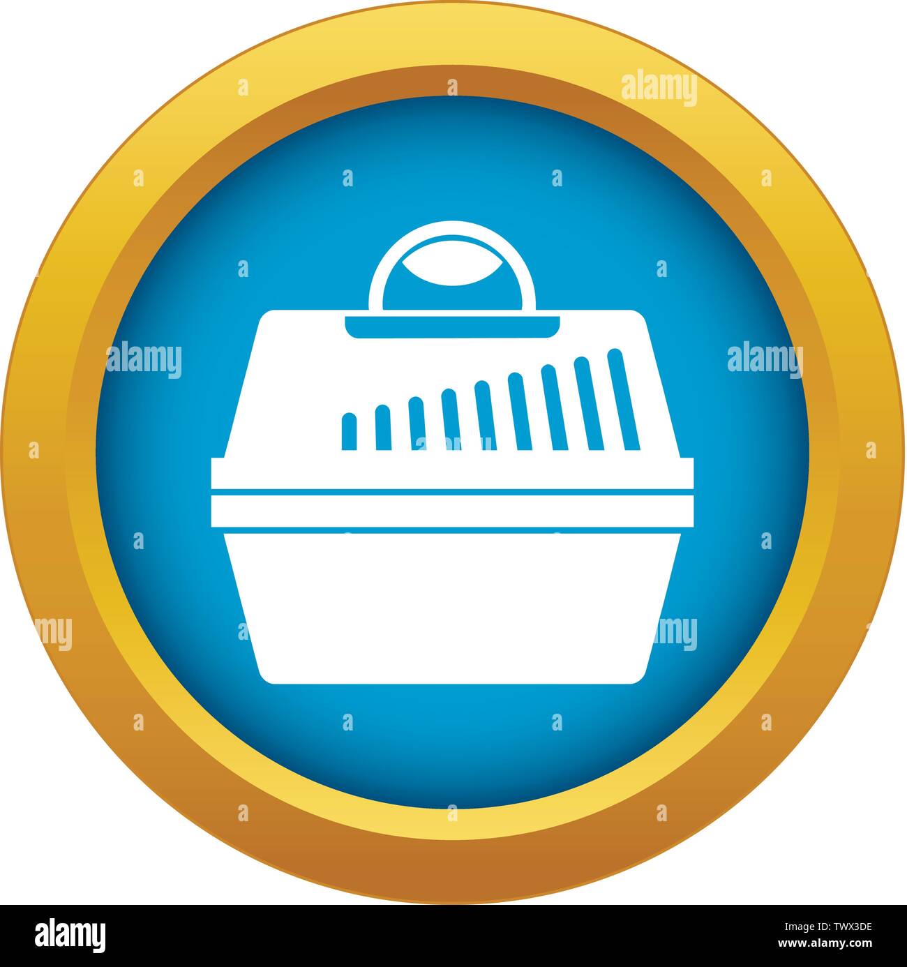 Portable cage for pets icon blue vector isolated Stock Vector Image ...