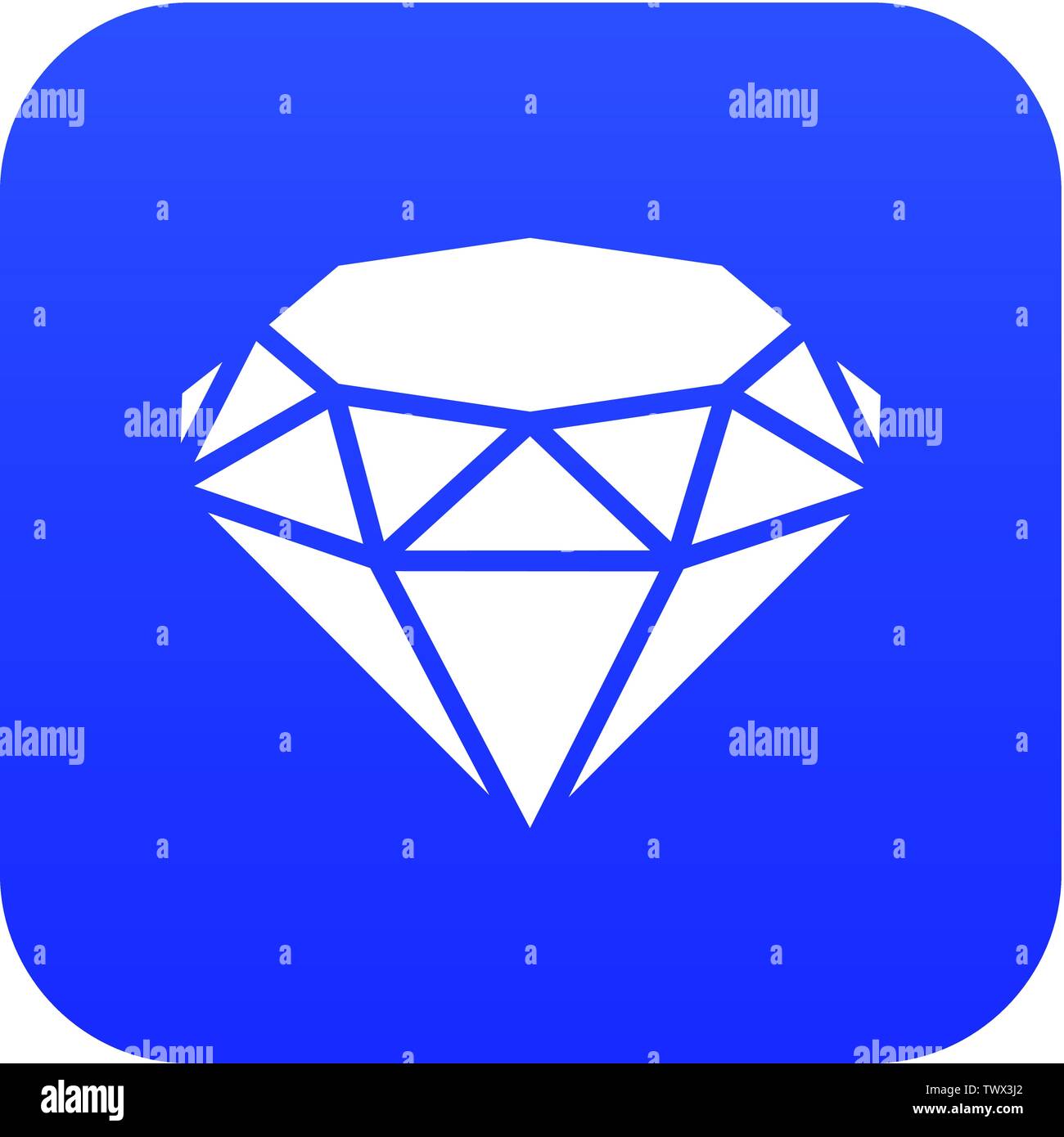 Diamond icon blue vector Stock Vector Image & Art - Alamy