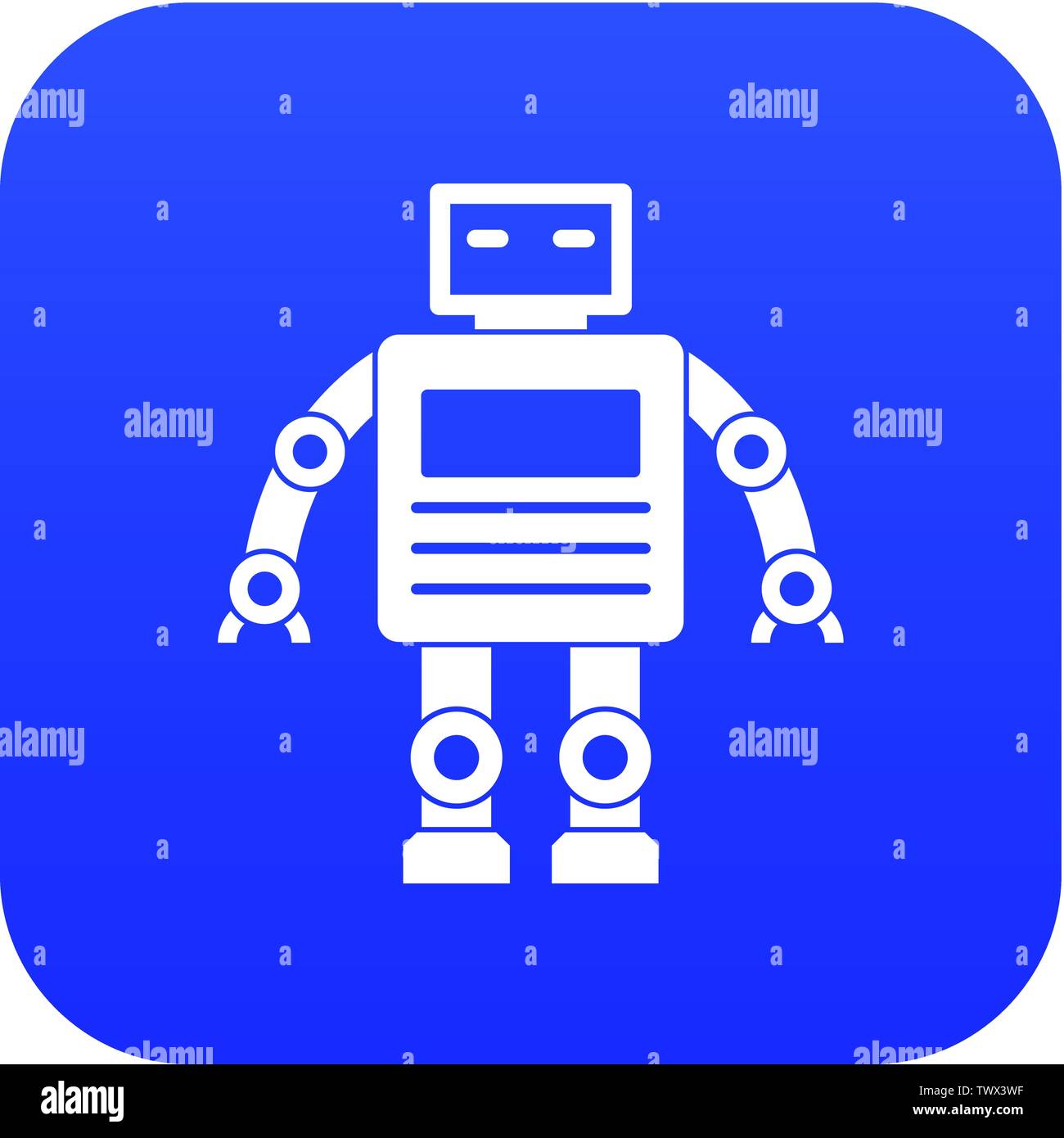 Blue mechanical robot hand icon Stock Vector Images - Alamy