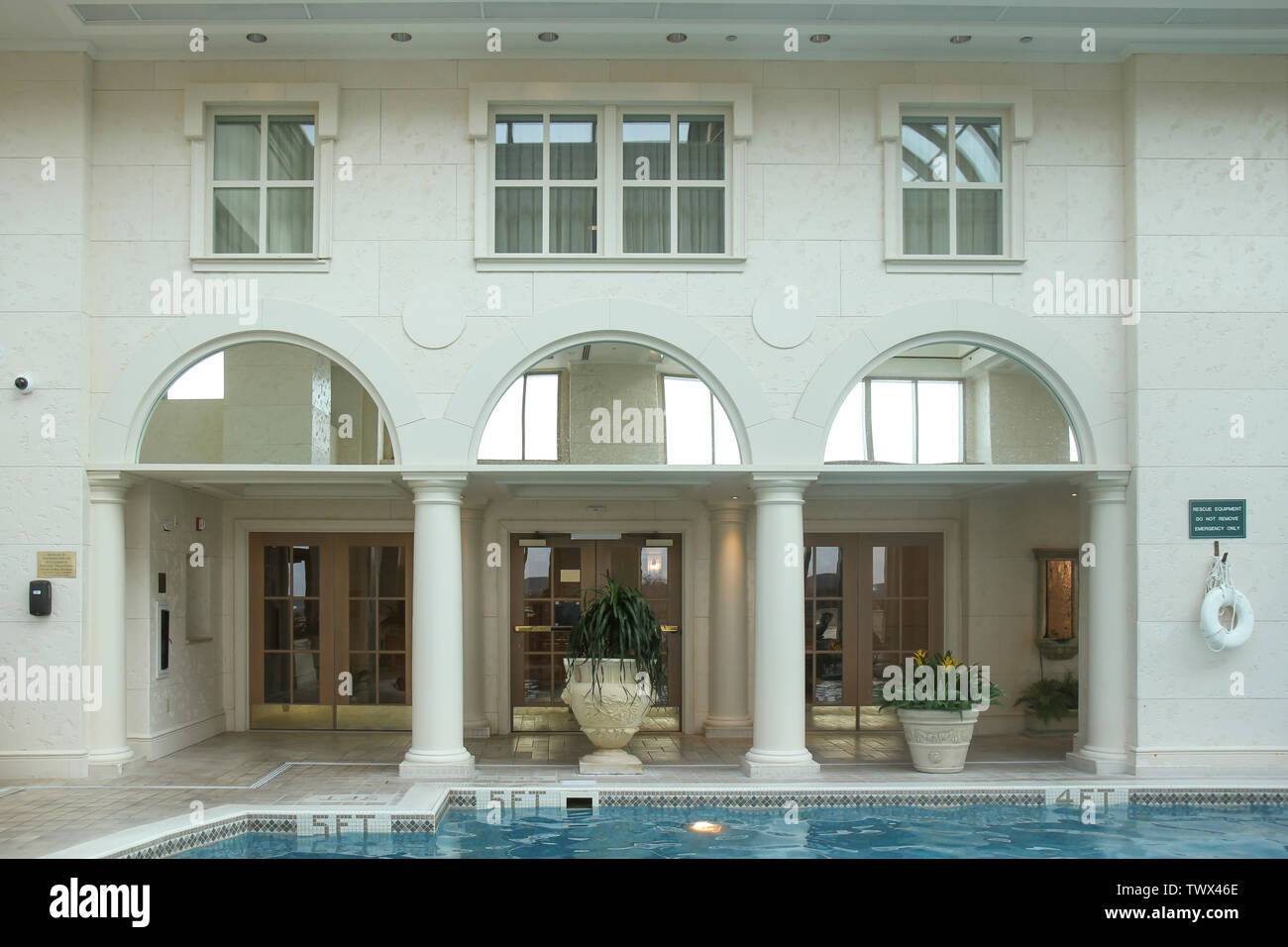 Indoor pool, Grand Pequot Tower, Foxwoods Resort Casino, Mashantucket ...