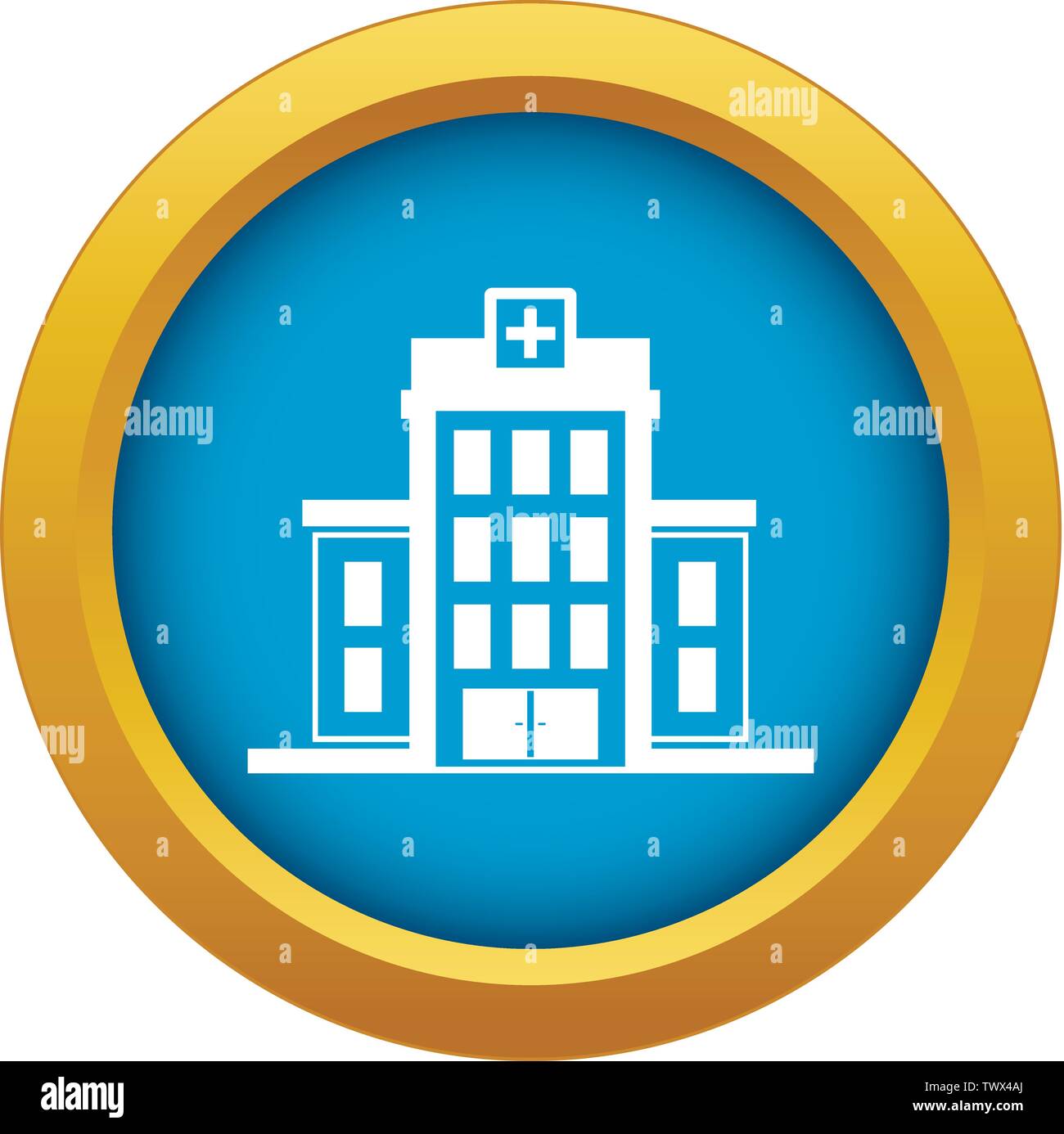 Hospital icon blue vector isolated Stock Vector Image & Art - Alamy
