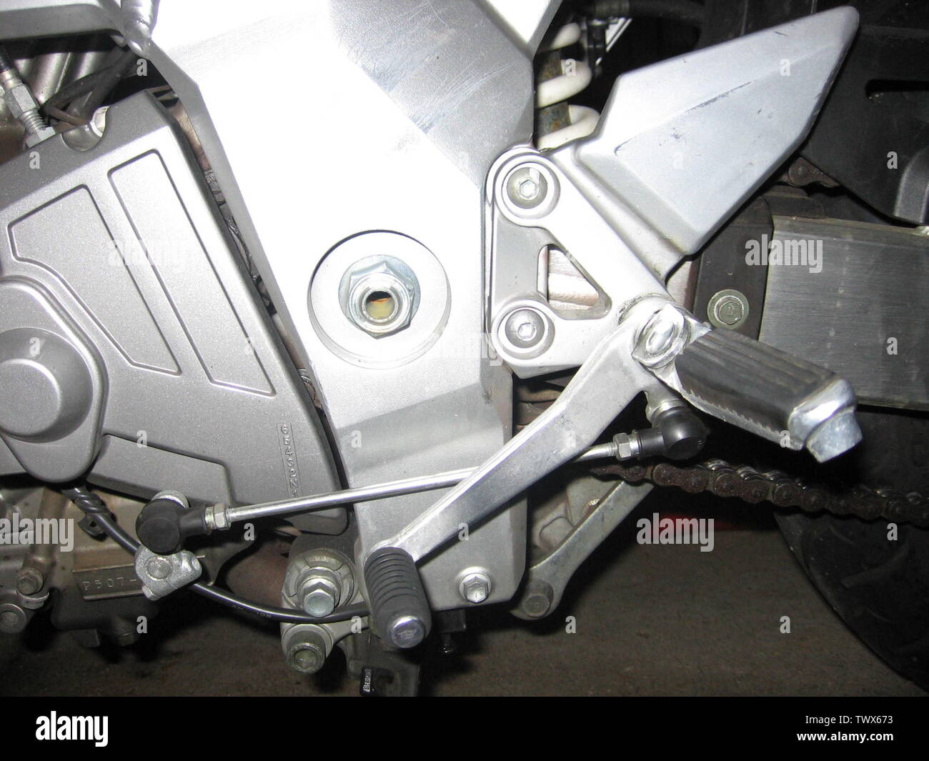 Photo of the gearshift on my motorcycle hi-res stock photography and ...