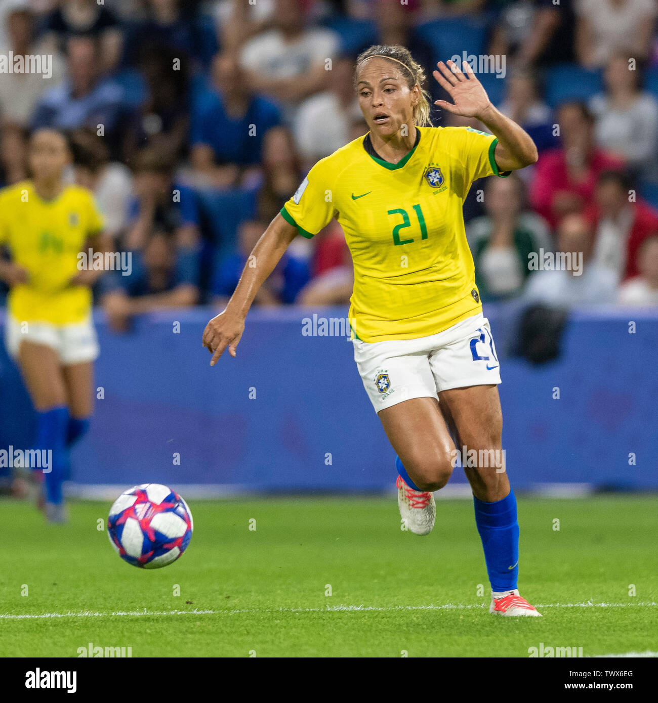 Le Havre, France. 23rd June, 2019. FRANCE V BRAZIL - Monica from Brazil ...