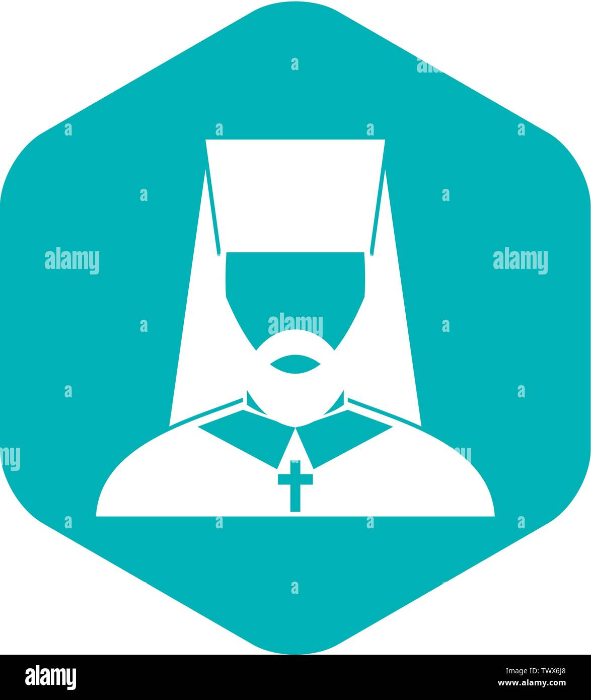 Orthodox priest icon, simple style Stock Vector Image & Art - Alamy
