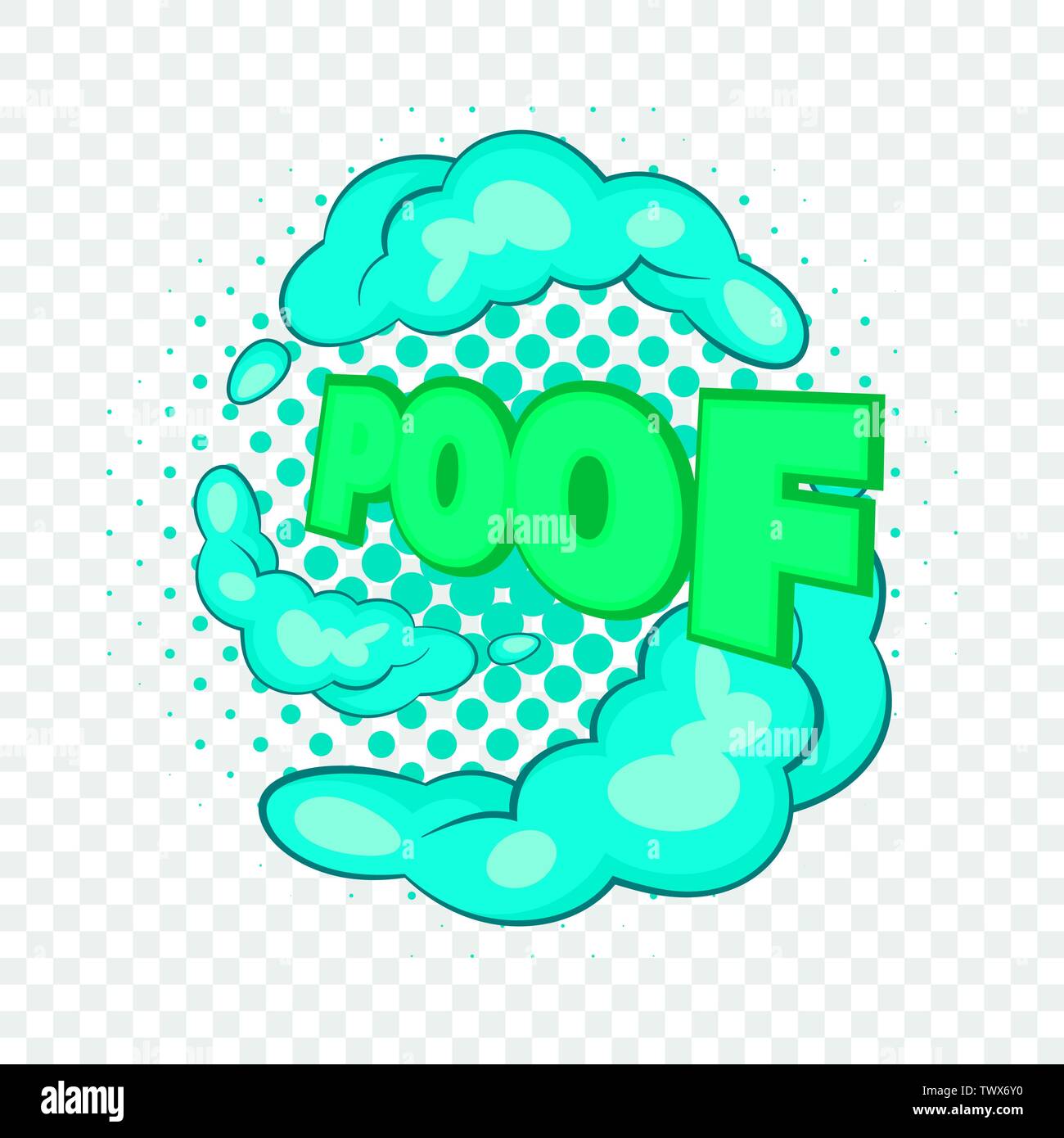 Bubble with expression Poof icon, pop art style Stock Vector Image ...