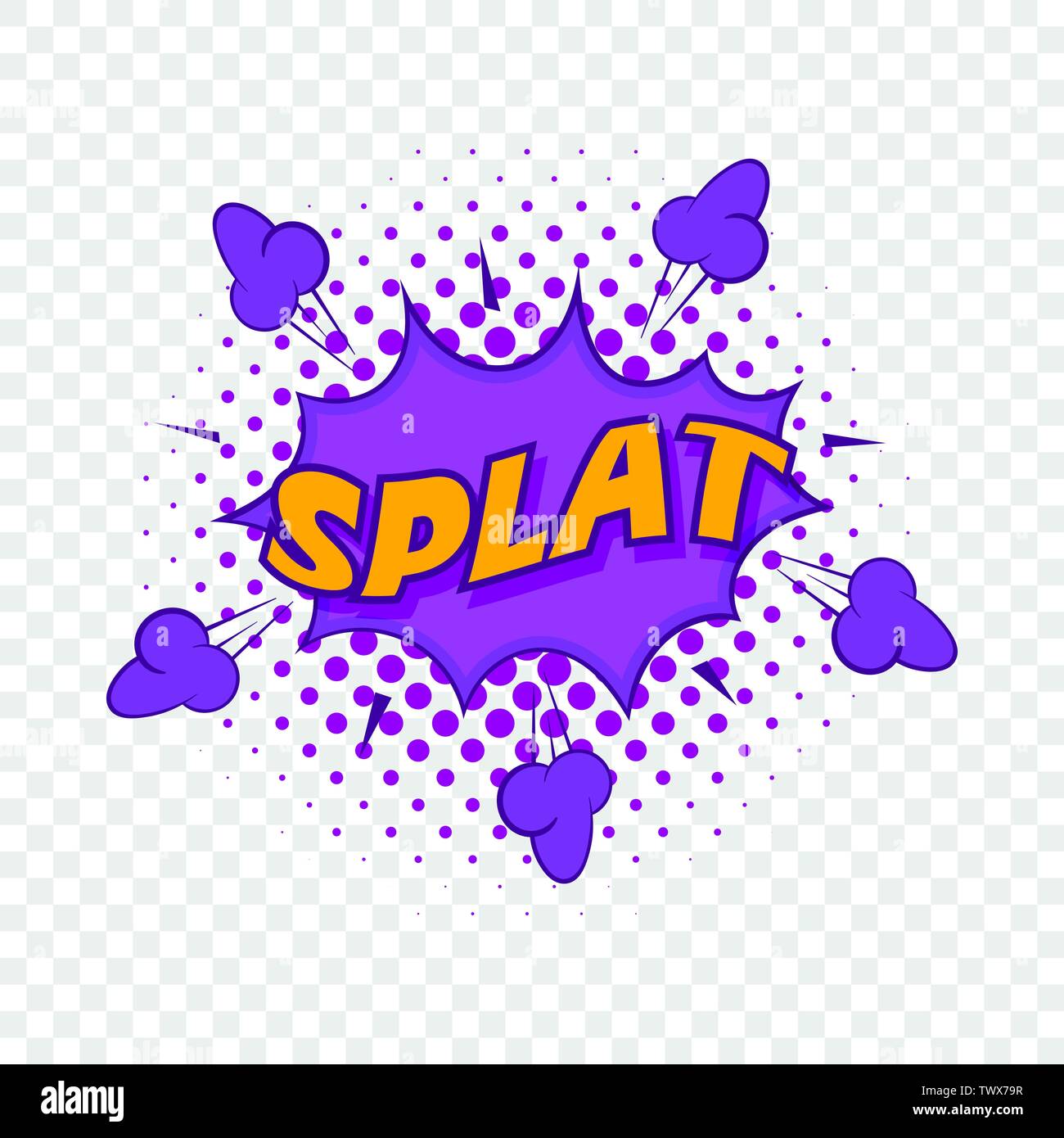 Splat, explosion bubble icon, pop art style Stock Vector Image & Art ...