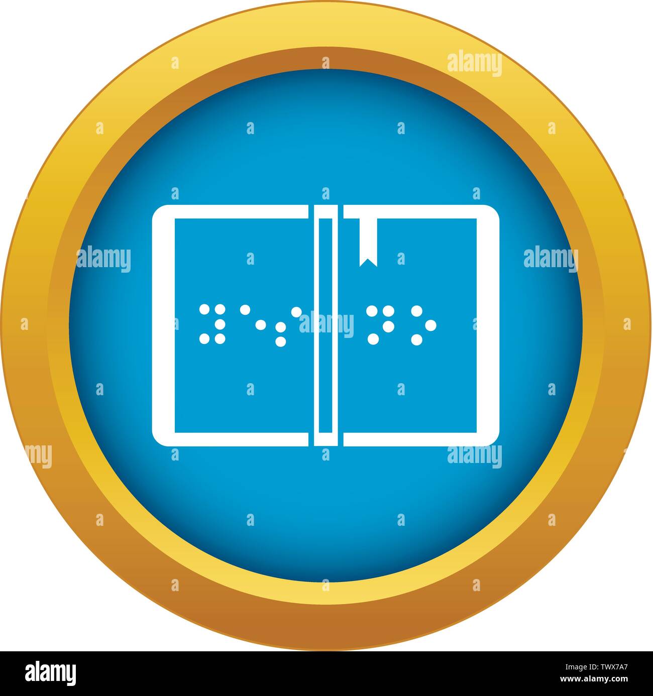 Braille icon blue vector isolated Stock Vector Image & Art - Alamy