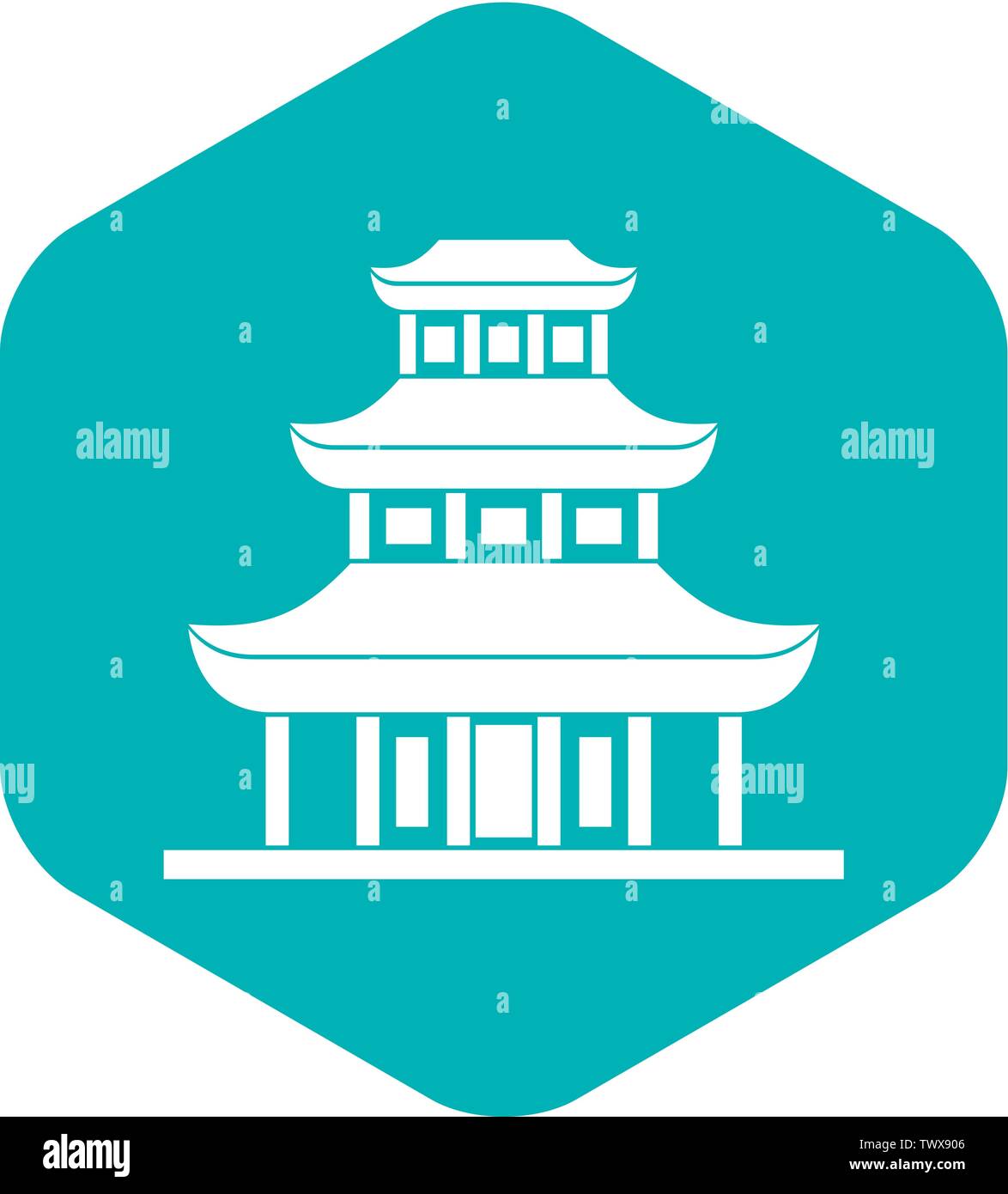 Buddhist temple icon in simple style Stock Vector Image & Art - Alamy