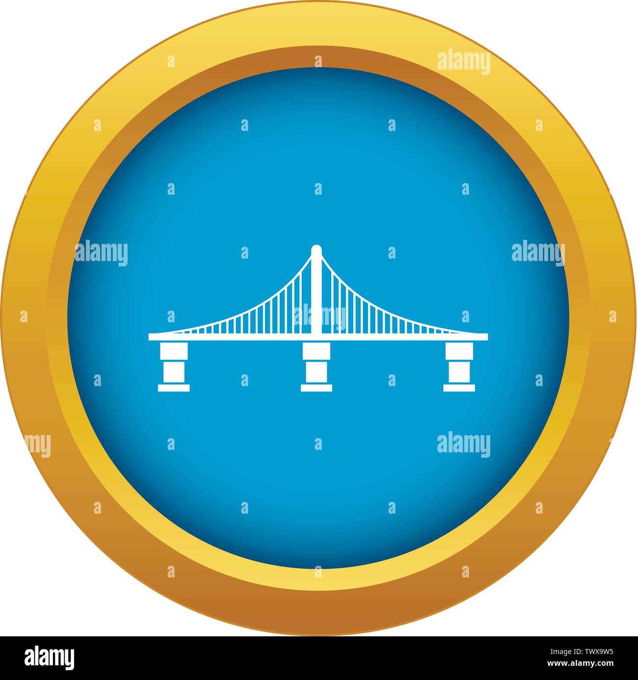 Bridge icon blue vector isolated Stock Vector Image & Art - Alamy