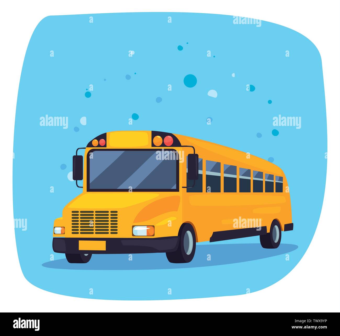 Vintage bus driving Stock Vector Images - Alamy