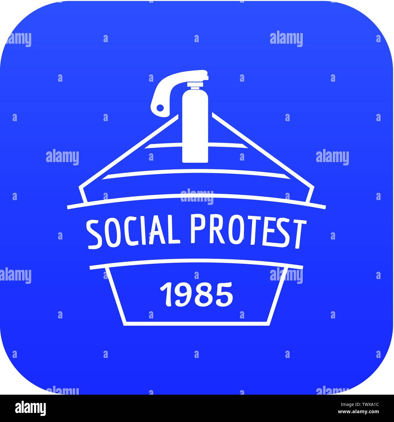 Social protest riot icon blue vector Stock Vector Image & Art - Alamy