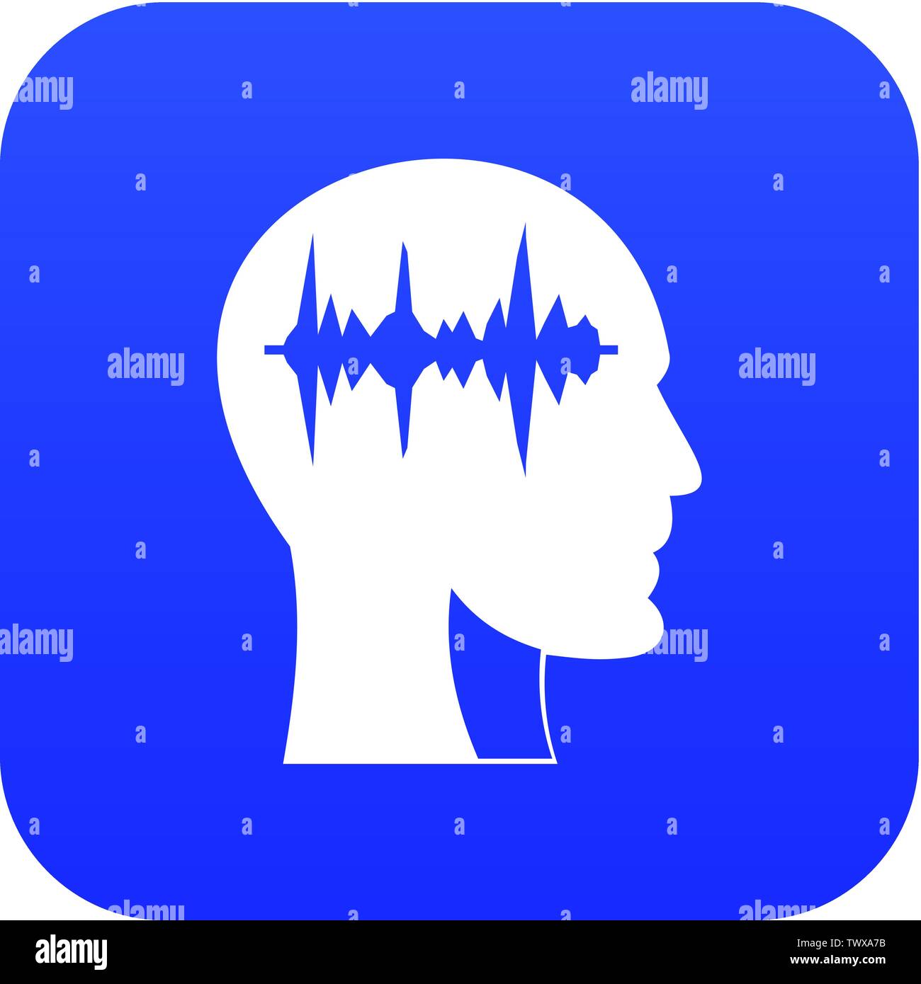 Sound wave icon digital blue Stock Vector Image & Art - Alamy