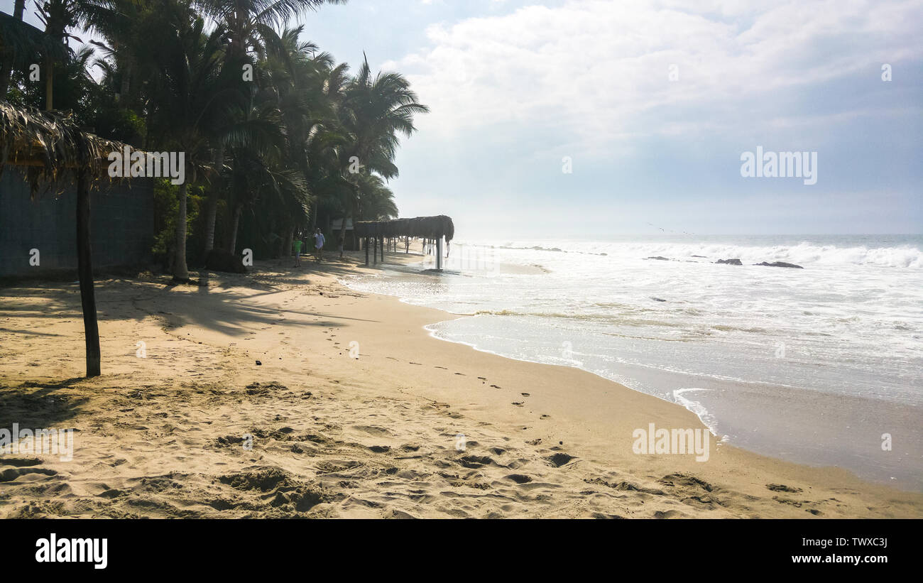 Mancora beaches one summer morning, located in northwestern Peru Stock ...