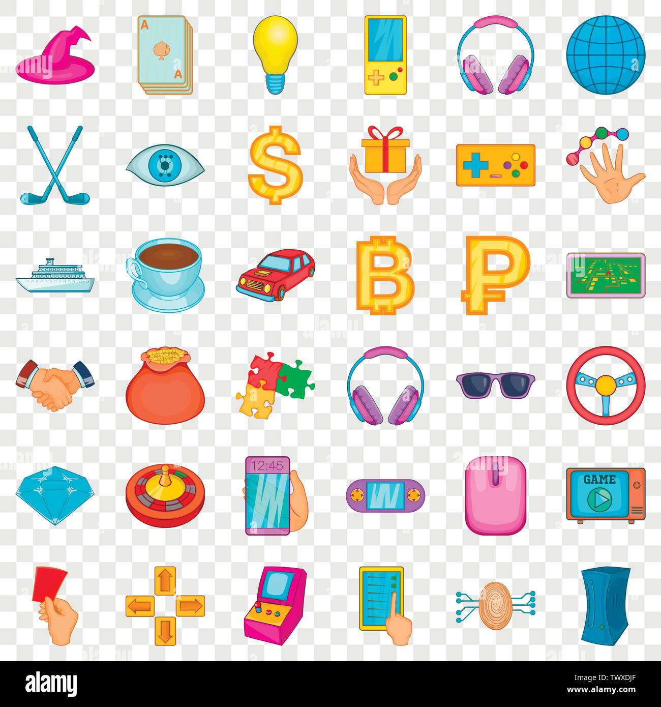 Gambling icons set, cartoon style Stock Vector Image & Art - Alamy