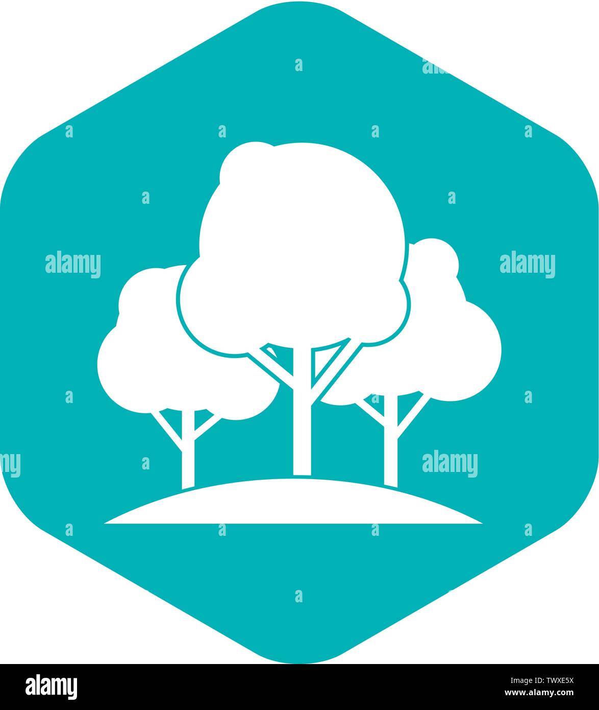 Forest trees icon, simple style Stock Vector Image & Art - Alamy