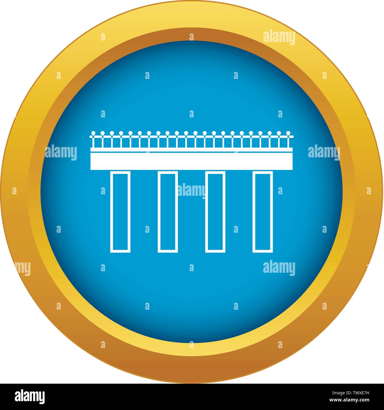 Bridge icon blue vector isolated Stock Vector Image & Art - Alamy