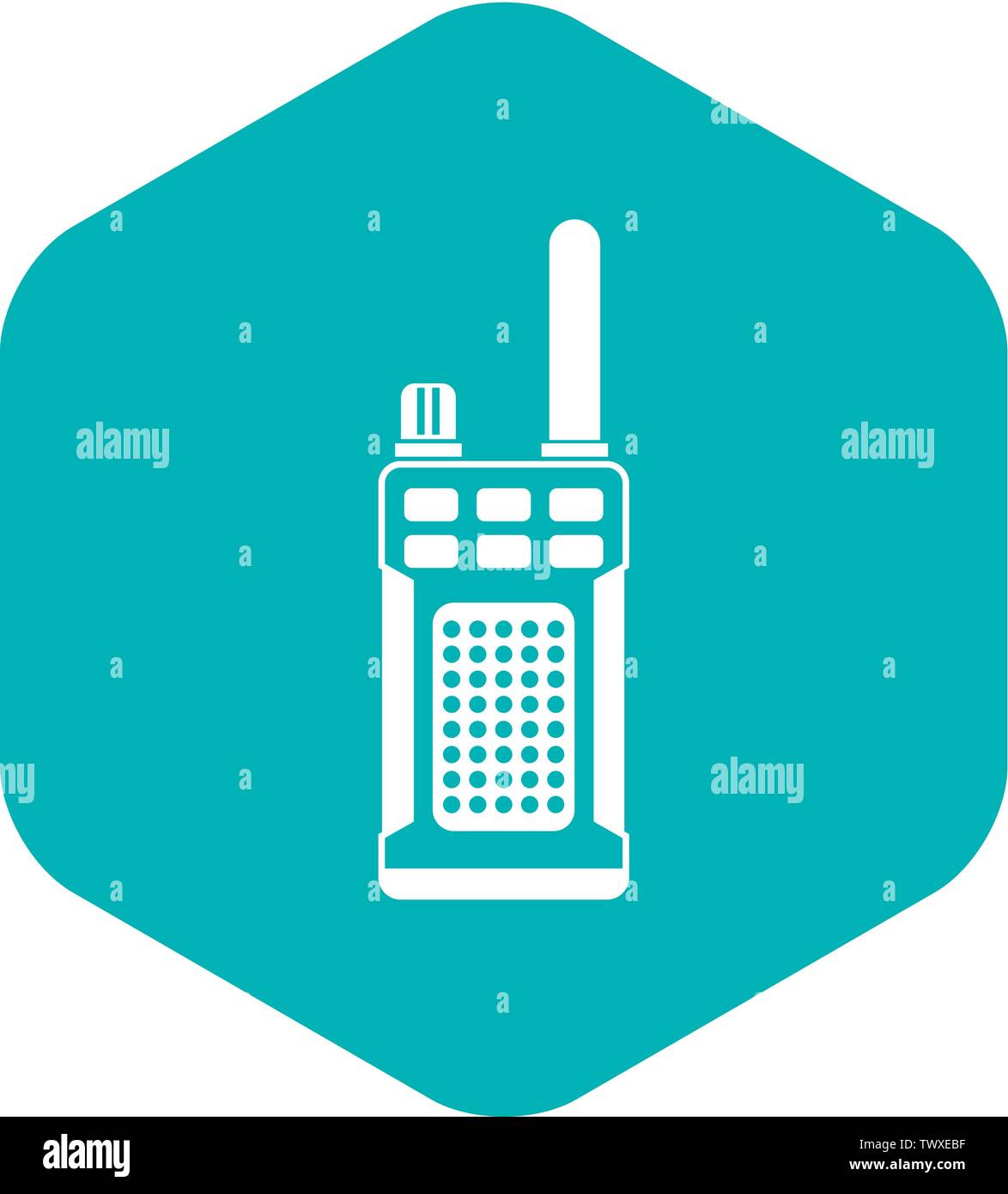 Portable handheld radio icon, simple style Stock Vector Image & Art - Alamy