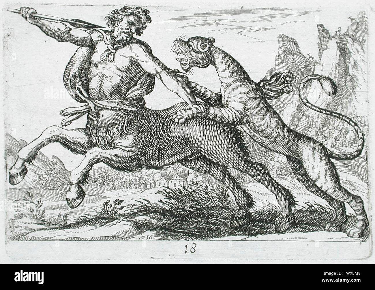 Tiger etching hi-res stock photography and images - Alamy