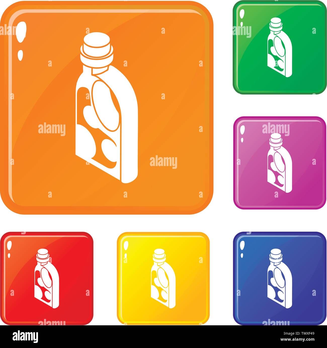 Washing conditioner icons set vector color Stock Vector Image & Art - Alamy