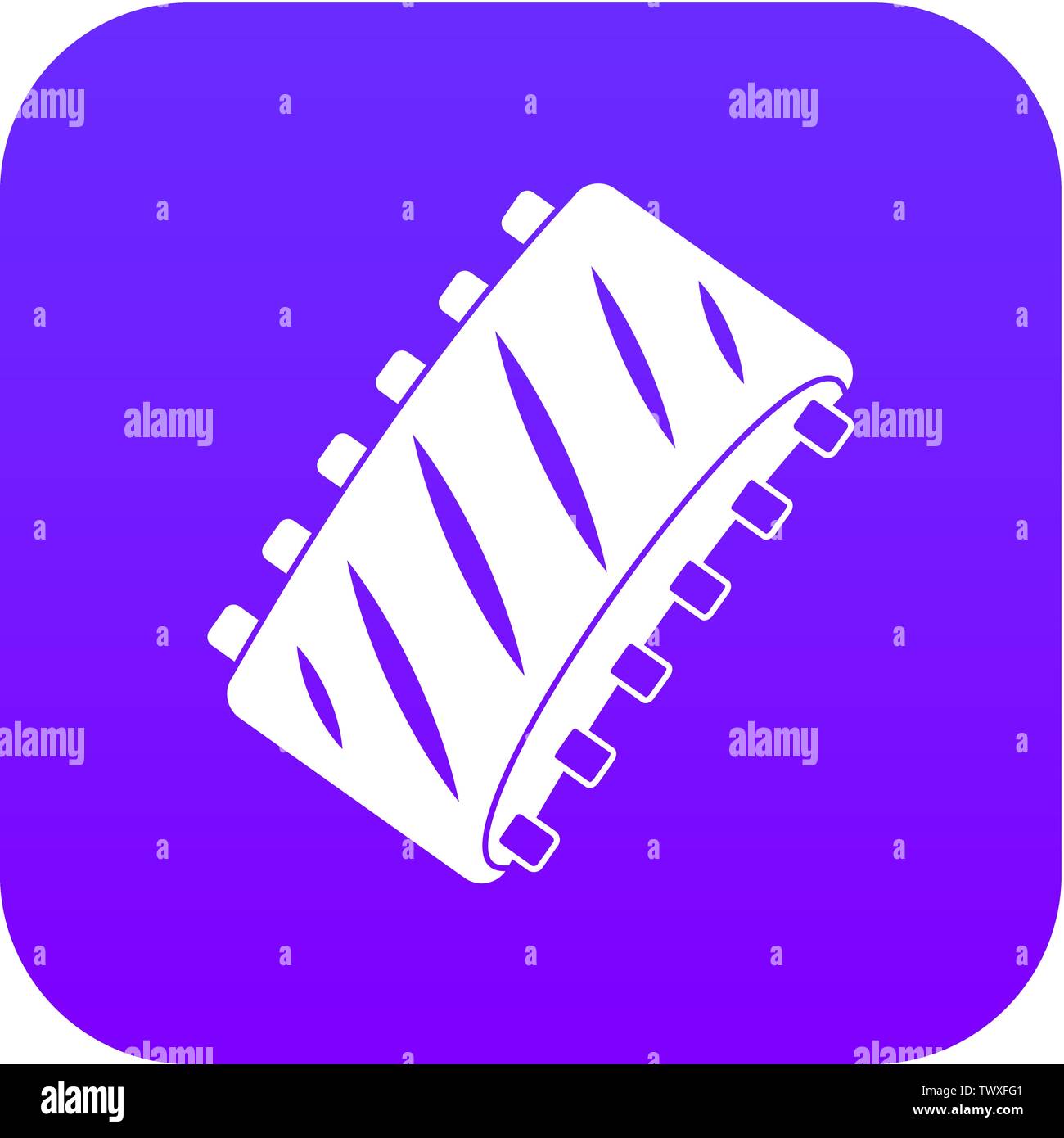 Pork rib meat icon digital purple Stock Vector Image & Art - Alamy