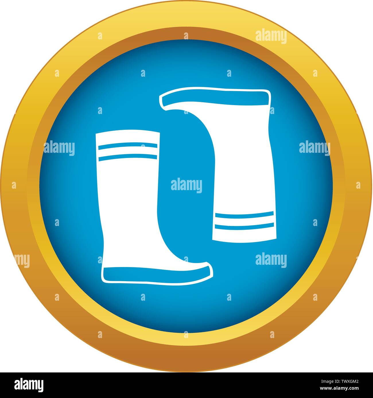 Rubber boots icon blue vector isolated Stock Vector Image & Art - Alamy