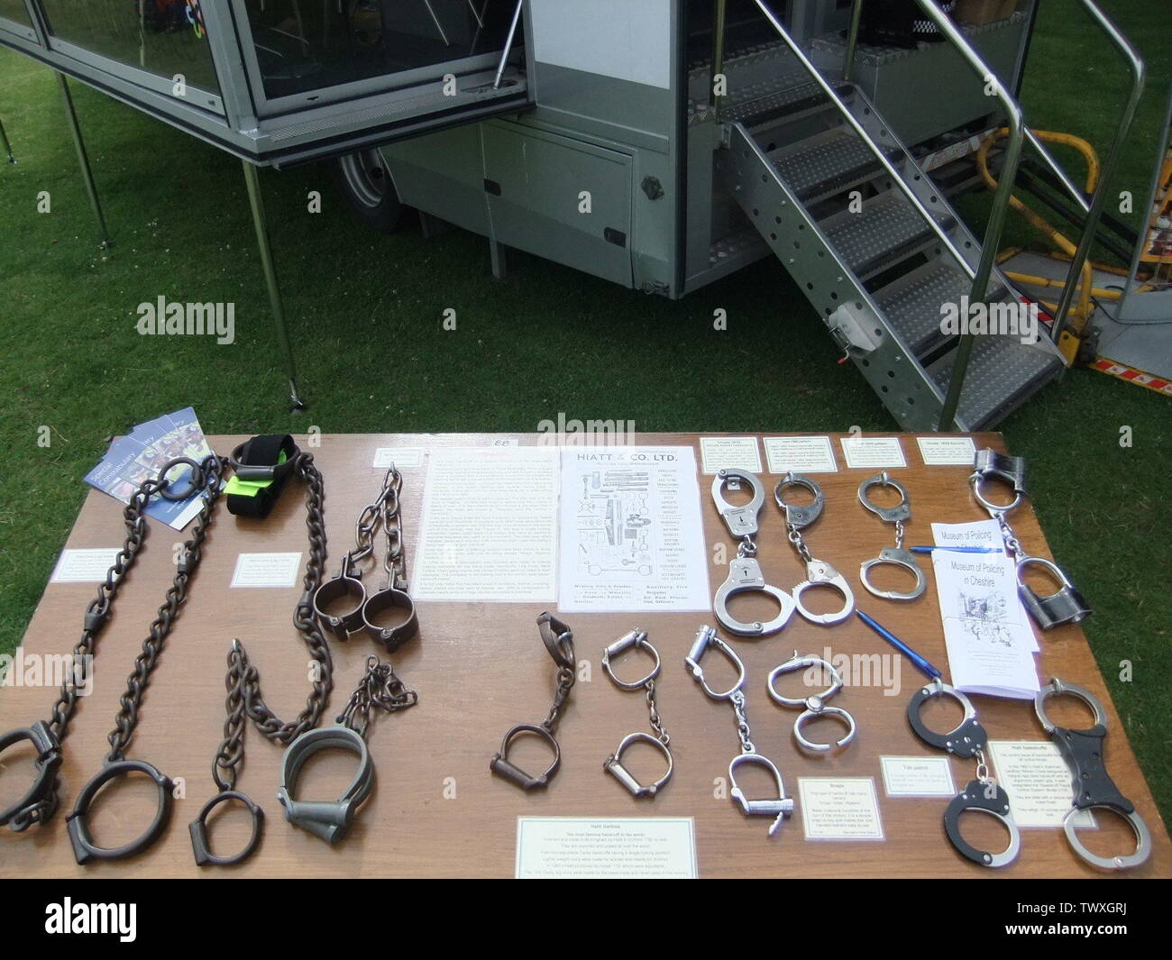 Display of old handcuffs hi-res stock photography and images - Alamy