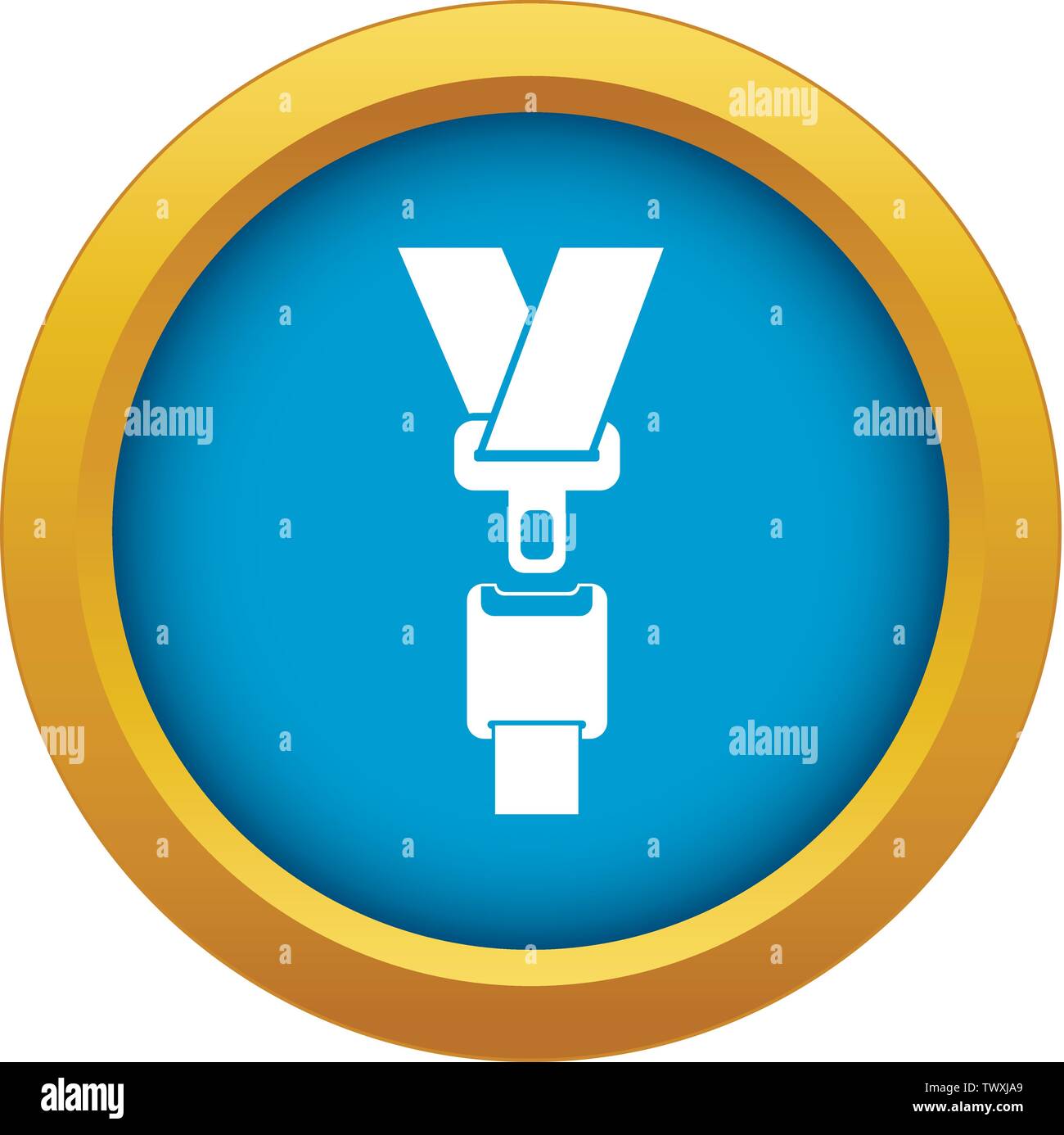 Safety belt icon blue vector isolated Stock Vector Image & Art - Alamy