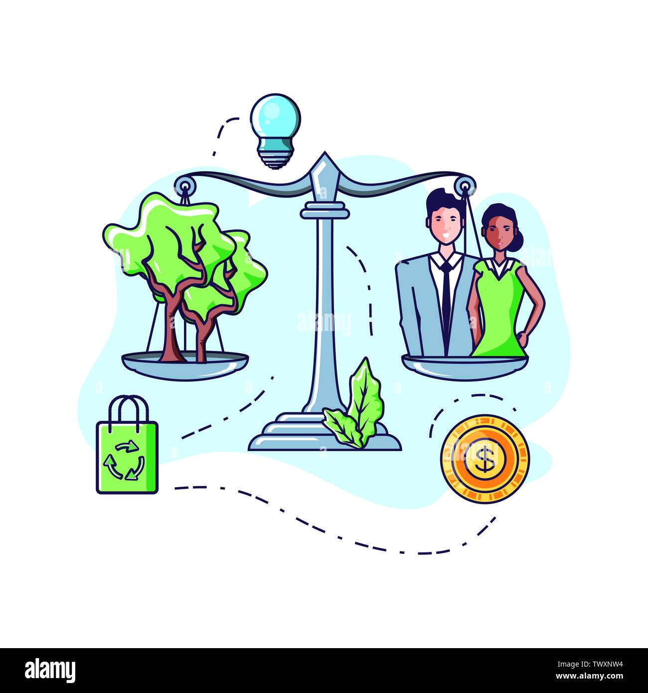 Balance design, Sustainability eco friendly green recycle ecology ...