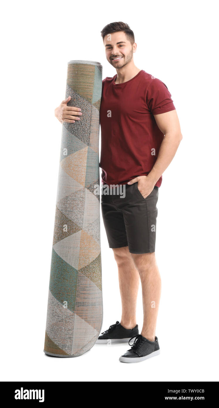 Person in rolled carpet hi-res stock photography and images - Alamy