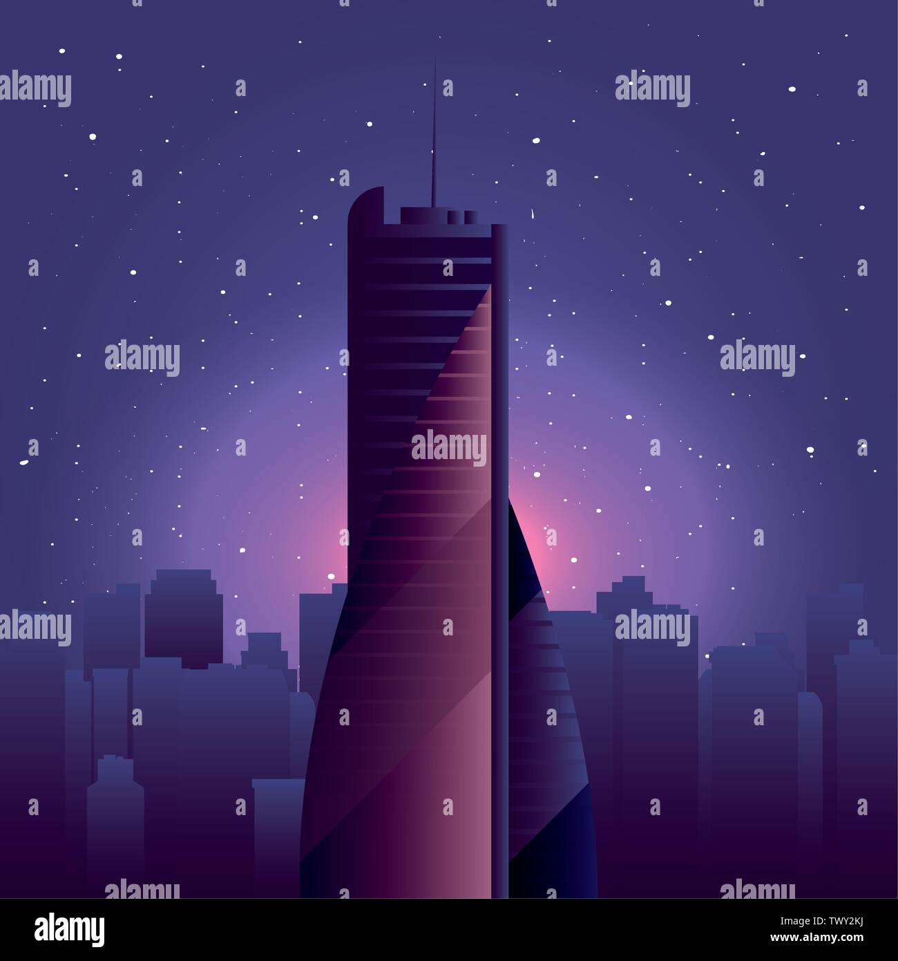 skyscraper urban city town sky background vector illustration Stock ...