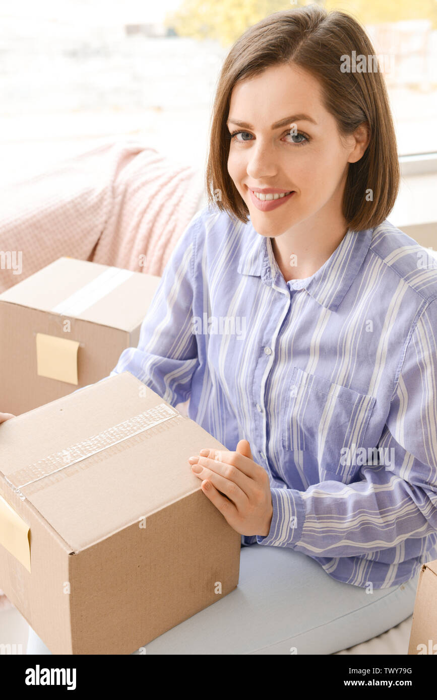 Parcel collection at home hi-res stock photography and images - Alamy