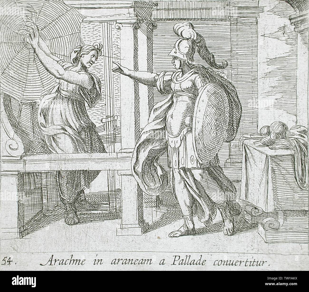 Athena Changing Arachne Into A Spider High Resolution Stock Photography ...