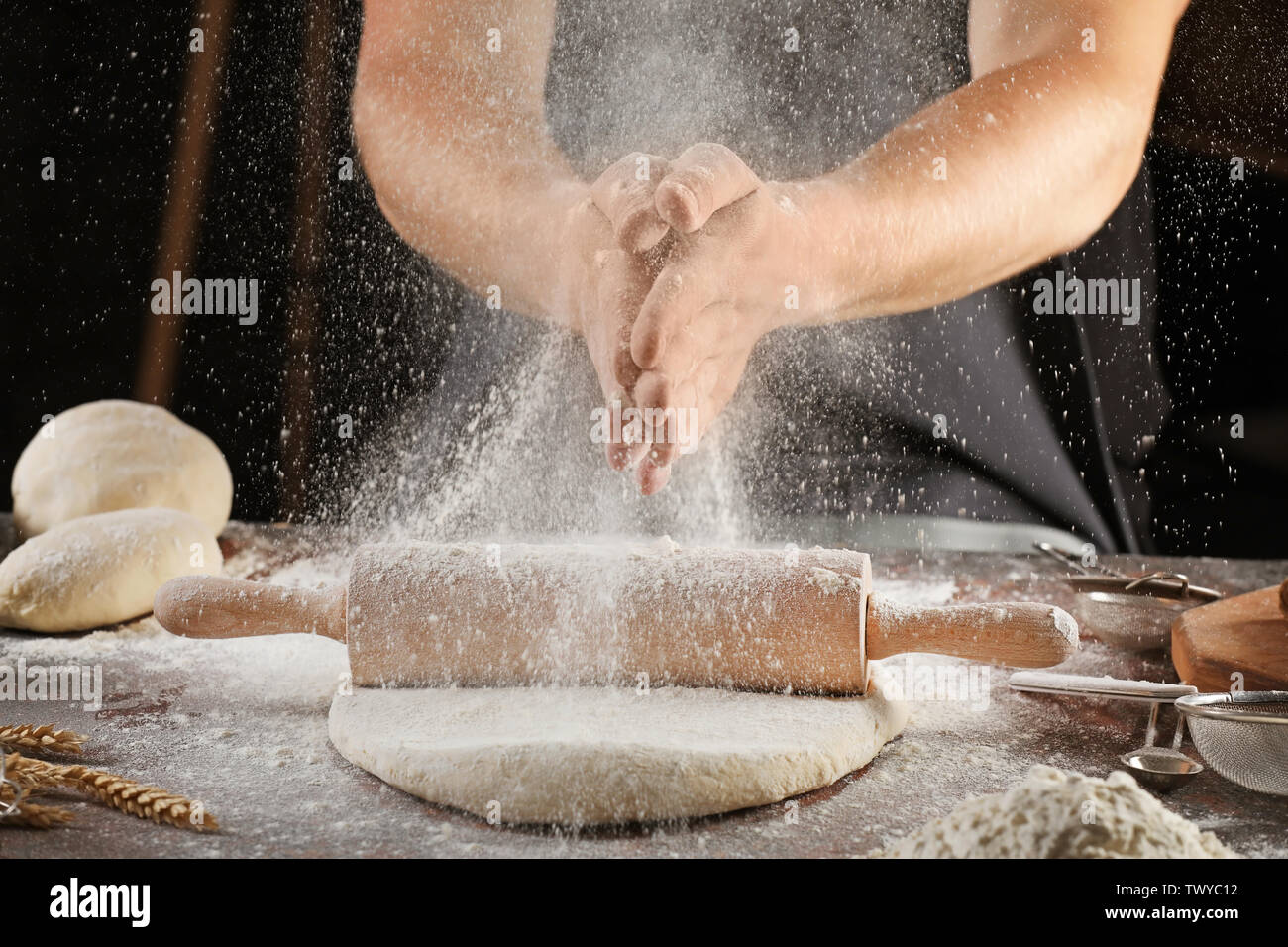 Man clapping hands sprinkling hi-res stock photography and images - Alamy